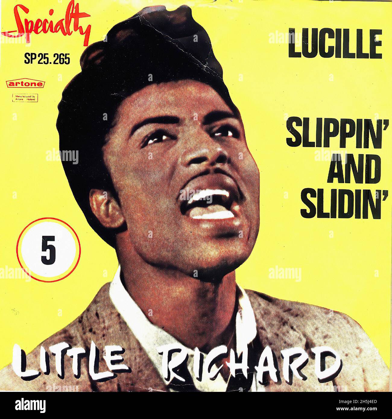 Vintage single record cover - Little Richard - Lucille - NL - 1965 ...