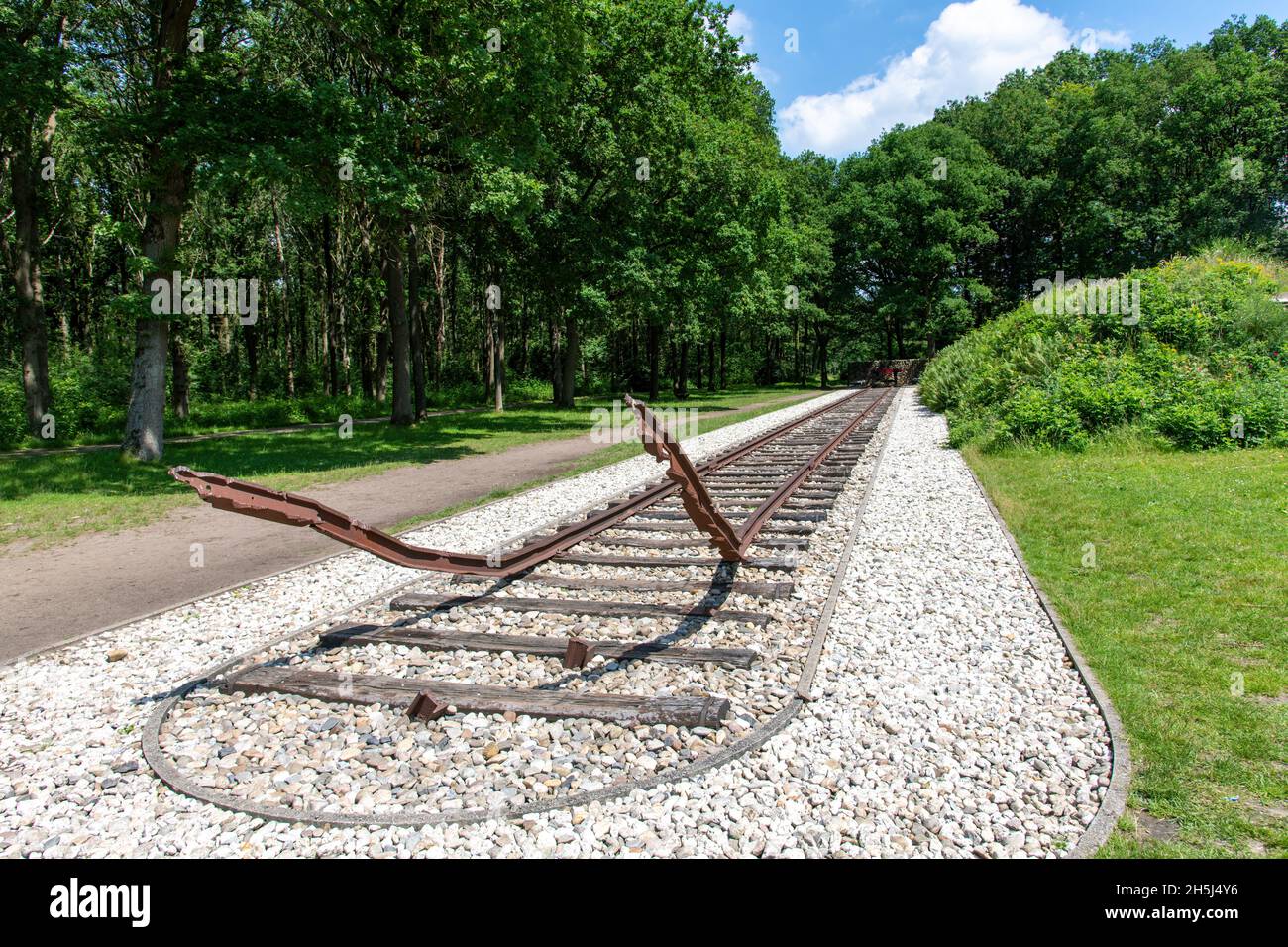 Westerbork, The Netherlands-July 2021; Low angle view of broken ...