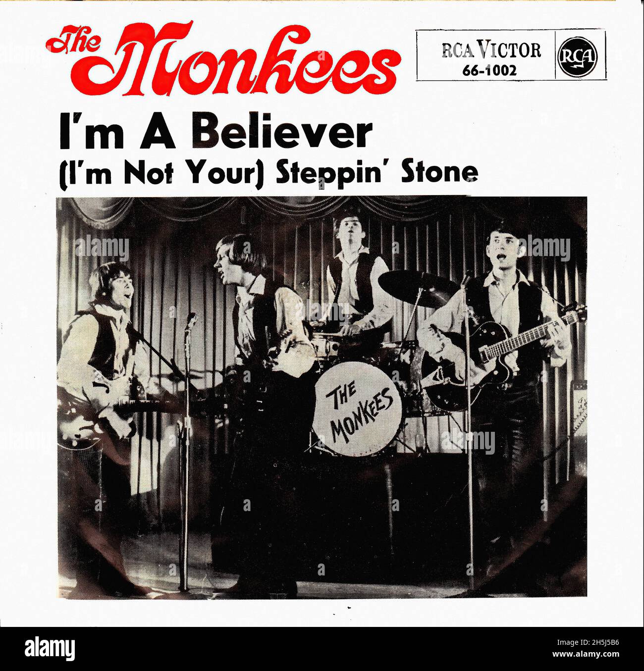 Vintage single record cover - Monkees, The - I'm A Believer - D - 1966 ... Vintage single record cover - Monkees, The - I'm A Believer - D - 1966 ...