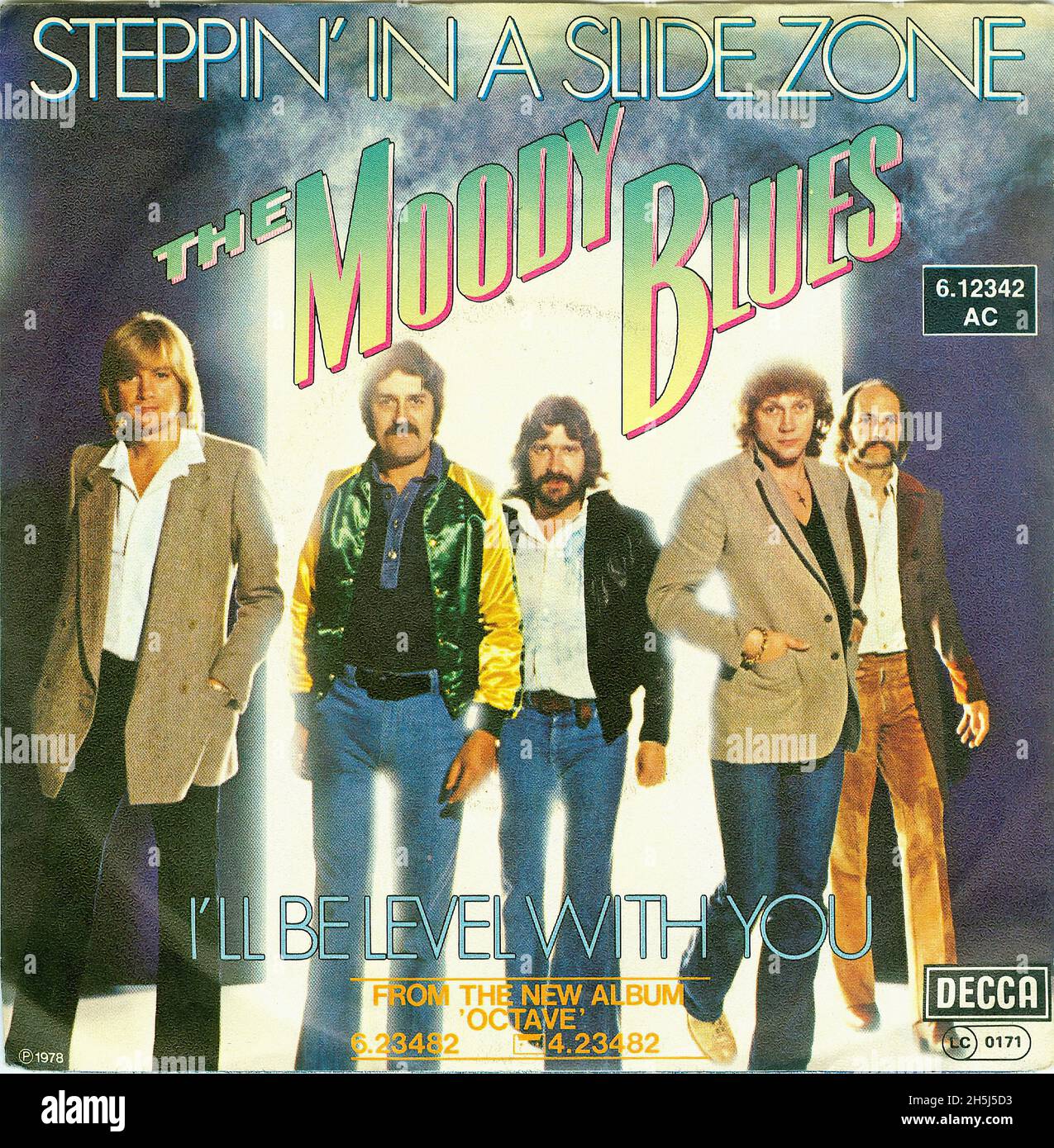 Vintage single record cover - Moody Blues, The - Steppin' In A Slide ...