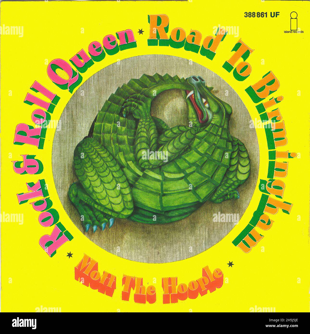 Vintage single record cover - Mott The Hoople-Rock And Roll Queen-1970 Stock Photo - Alamy