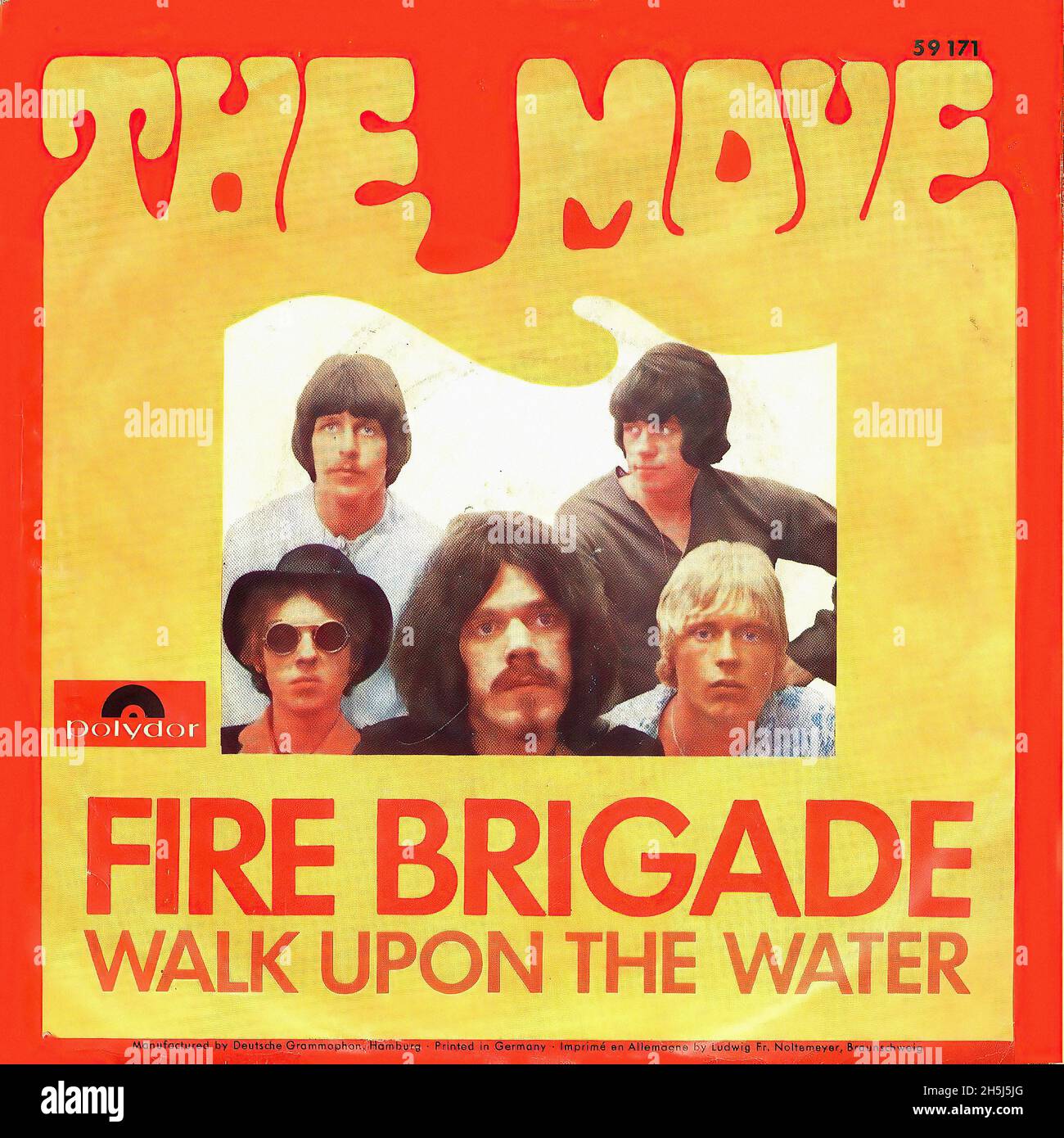 Vintage single record cover - Move - Fire Brigade - D - 1968 Stock ...