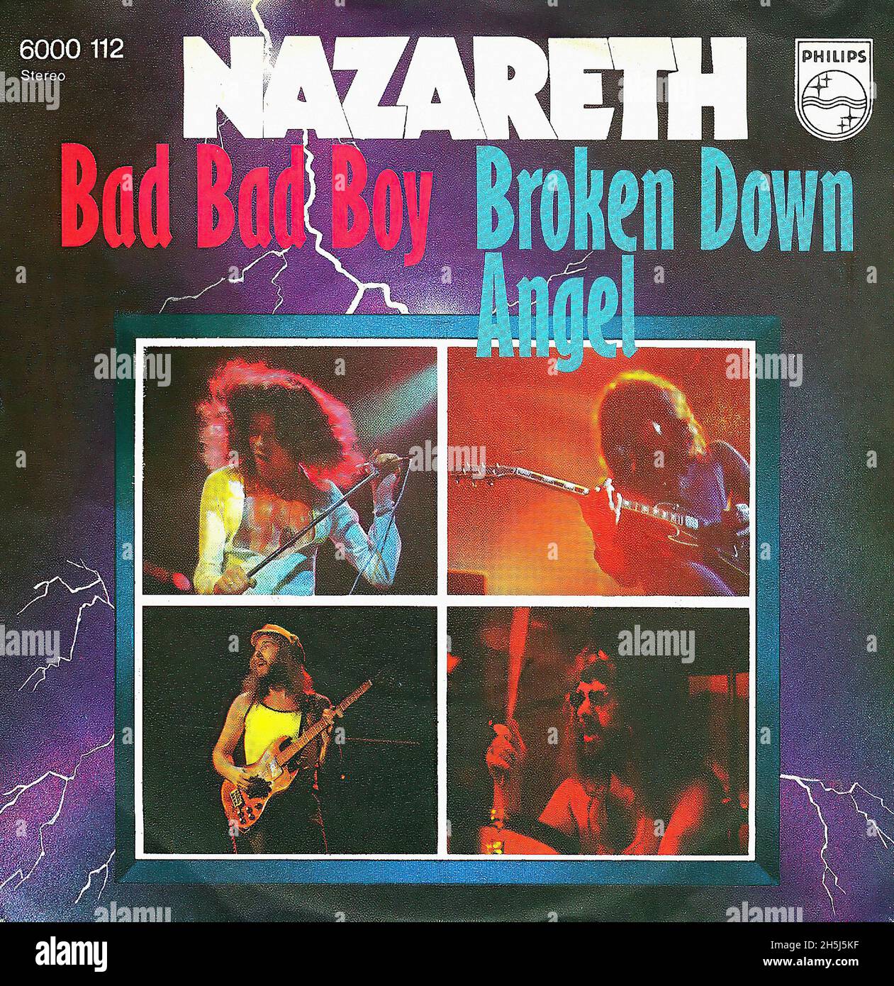 Vintage single record cover - Nazareth - Bad Bad Boy - D - 1973 Stock ...
