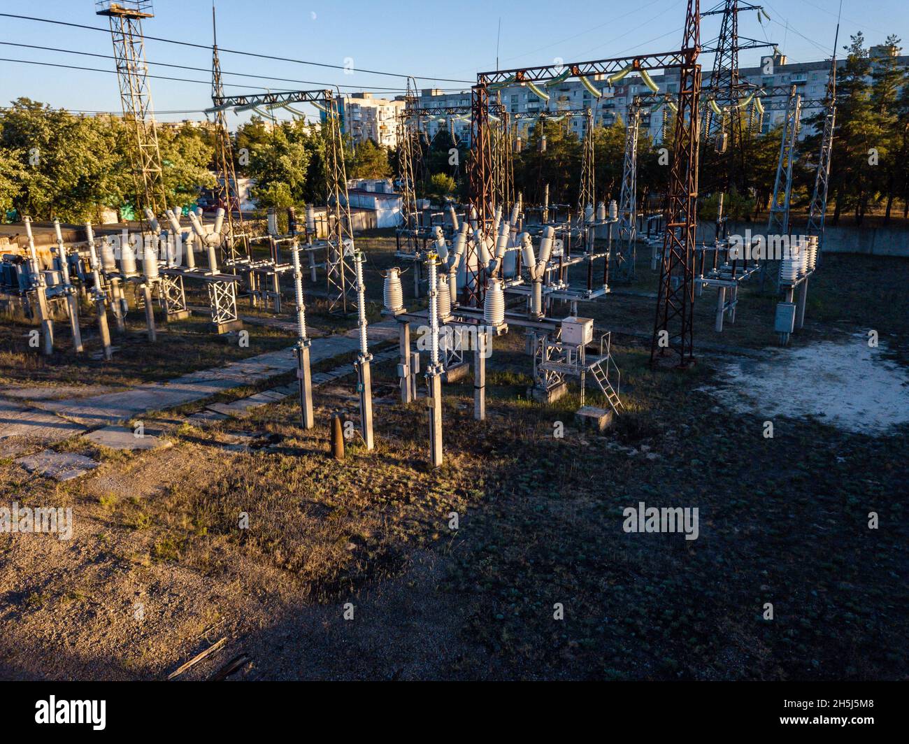Substation Transformer Aerial High Resolution Stock Photography and ...
