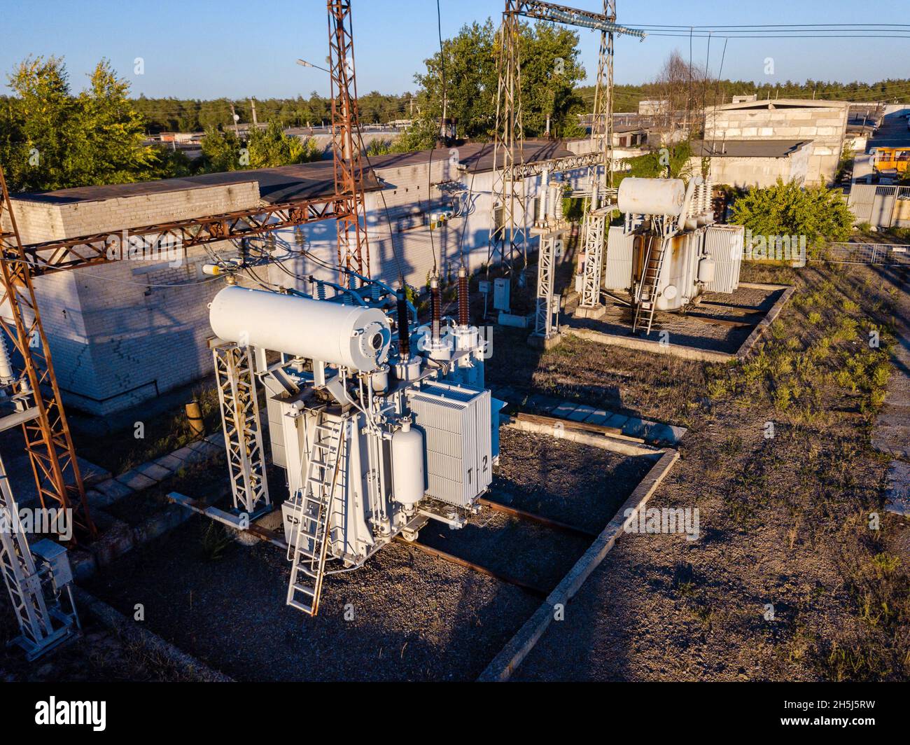 Substation transformer aerial hi-res stock photography and images - Alamy