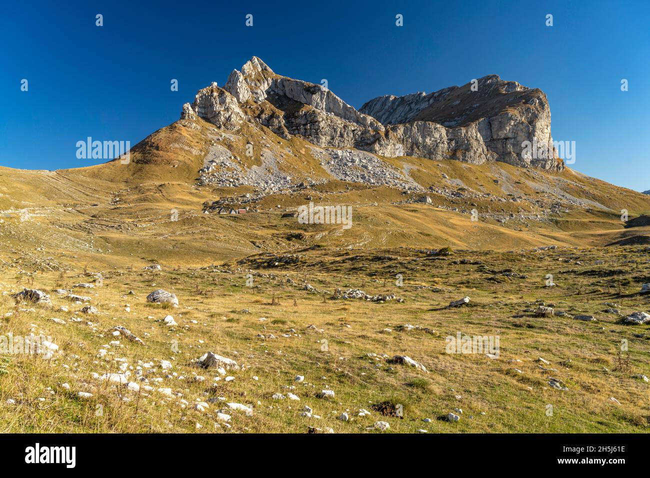 Gebirgslandschaft am Sedlo Pass, Durmitor Nationalpark, abljak ...