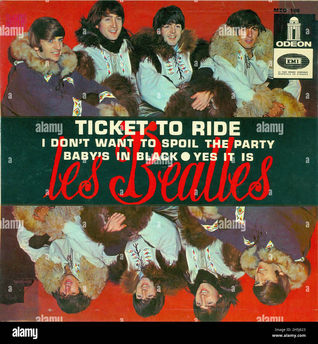Vintage single record cover - Beatles, The - Ticket To Ride - EP - F ...
