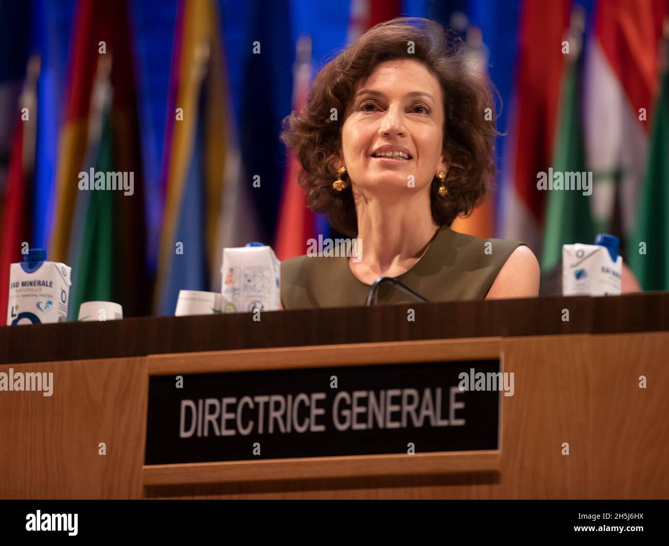 Paris, France. 10th Nov, 2021. Audrey Azoulay, director-general of the ...