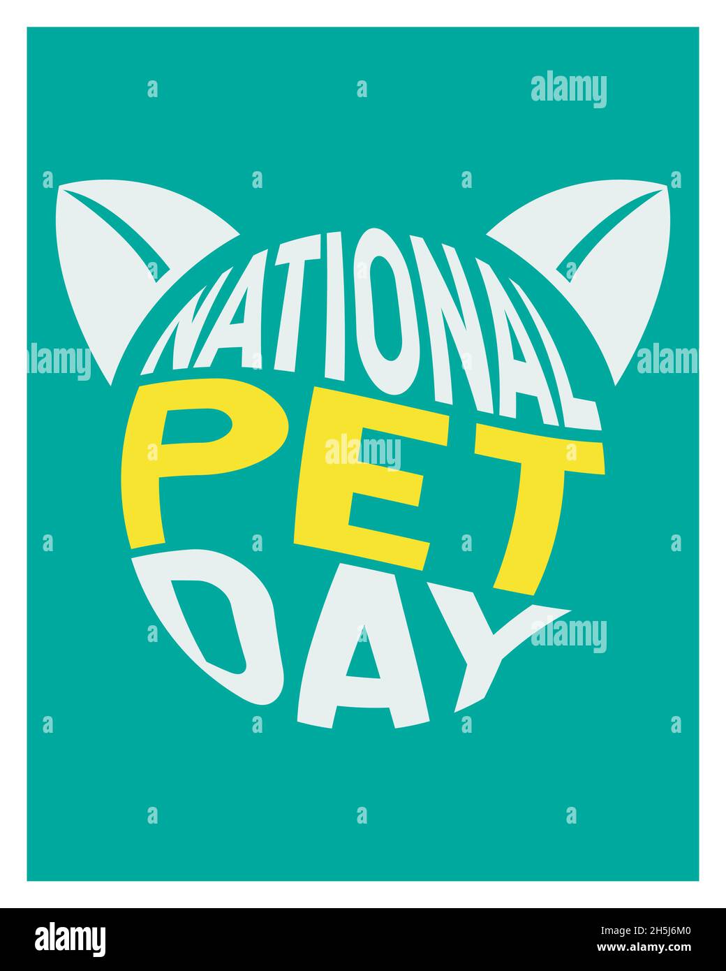 National pet day holiday poster design. Poster, card, banner ...
