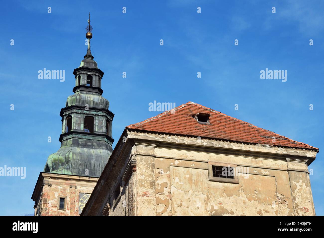 The Plasy Monastery, the large complex of monastery, castle and ...