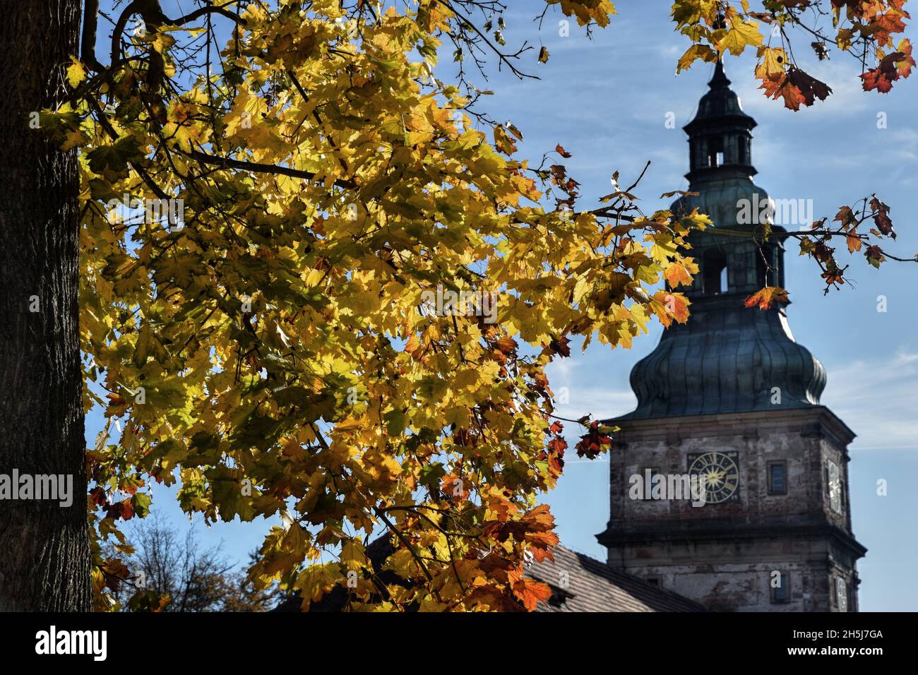 The Plasy Monastery, the large complex of monastery, castle and ...
