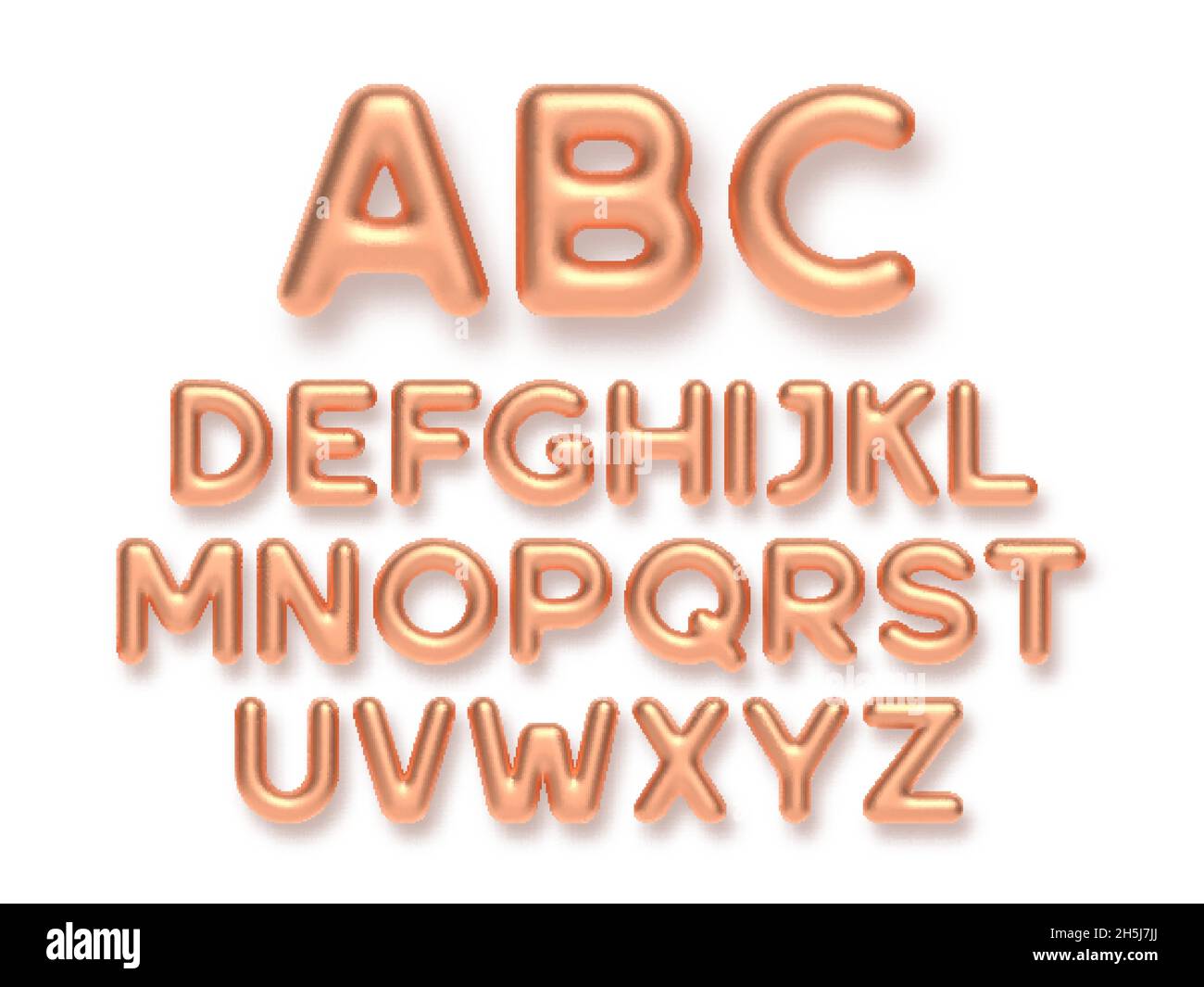 Copper metal alphabet vector set Stock Vector Image & Art - Alamy