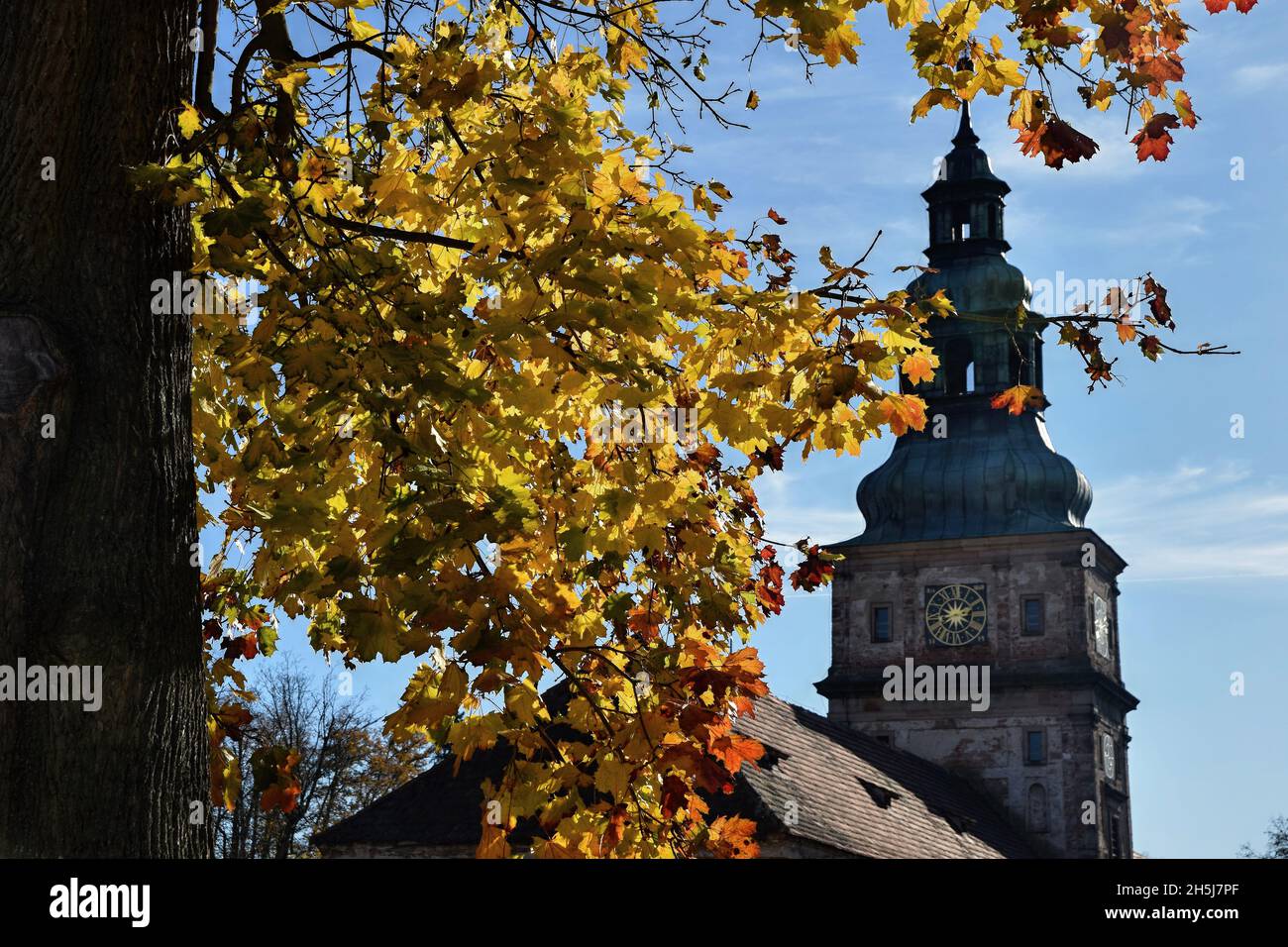 The Plasy Monastery, the large complex of monastery, castle and ...