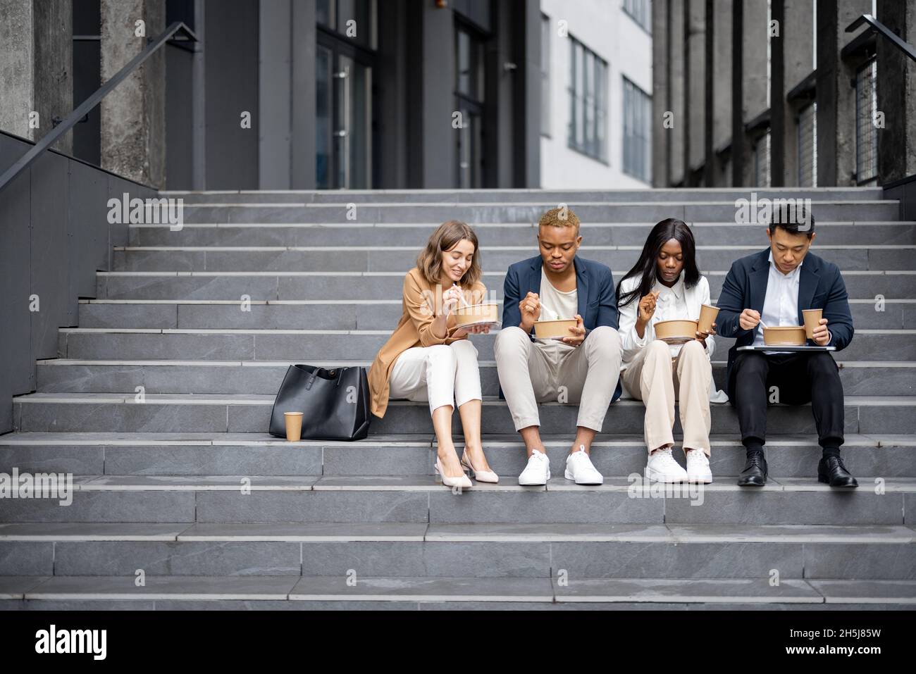 Man eating stairs hi-res stock photography and images - Alamy