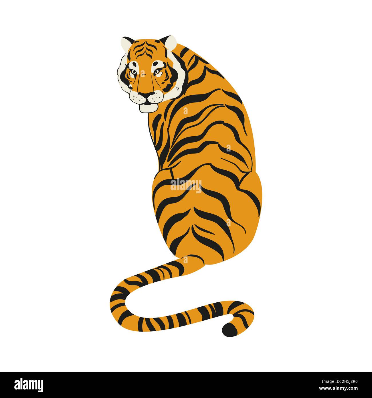 Tiger Side View Vector