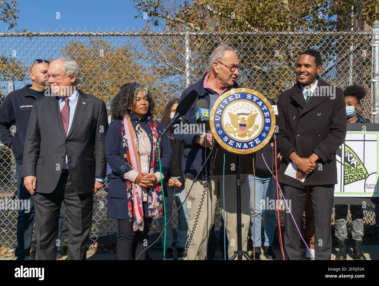 Bronx, New York, USA. 9th Nov, 2021. Senator Chuck Schumer and other ...