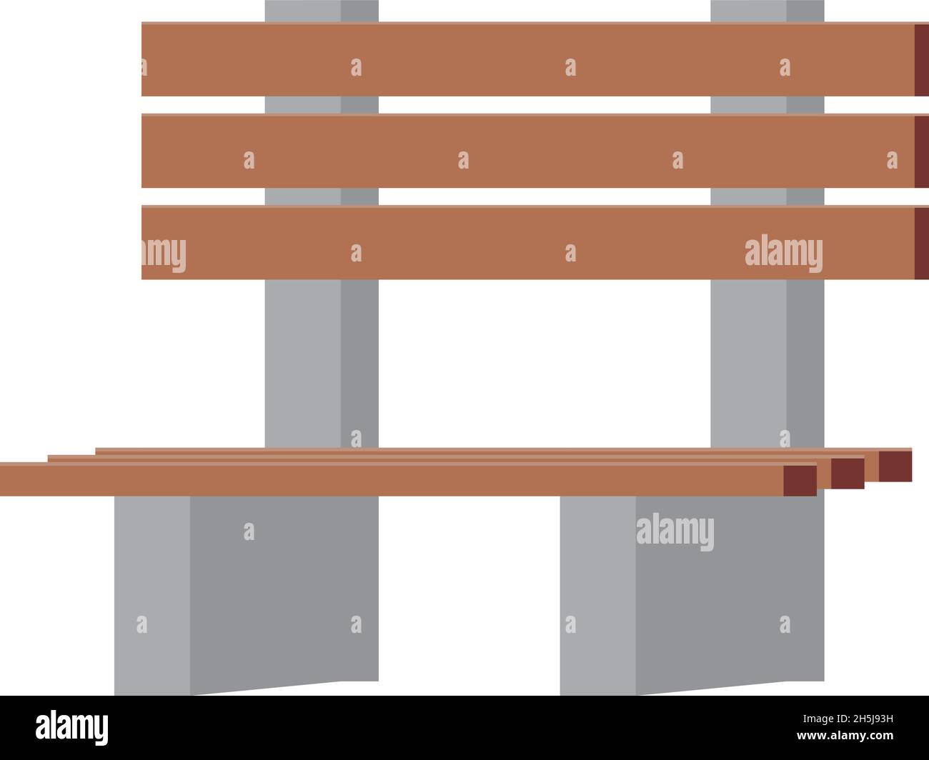 Wooden bench icon. Street chair in cartoon style Stock Vector Image ...