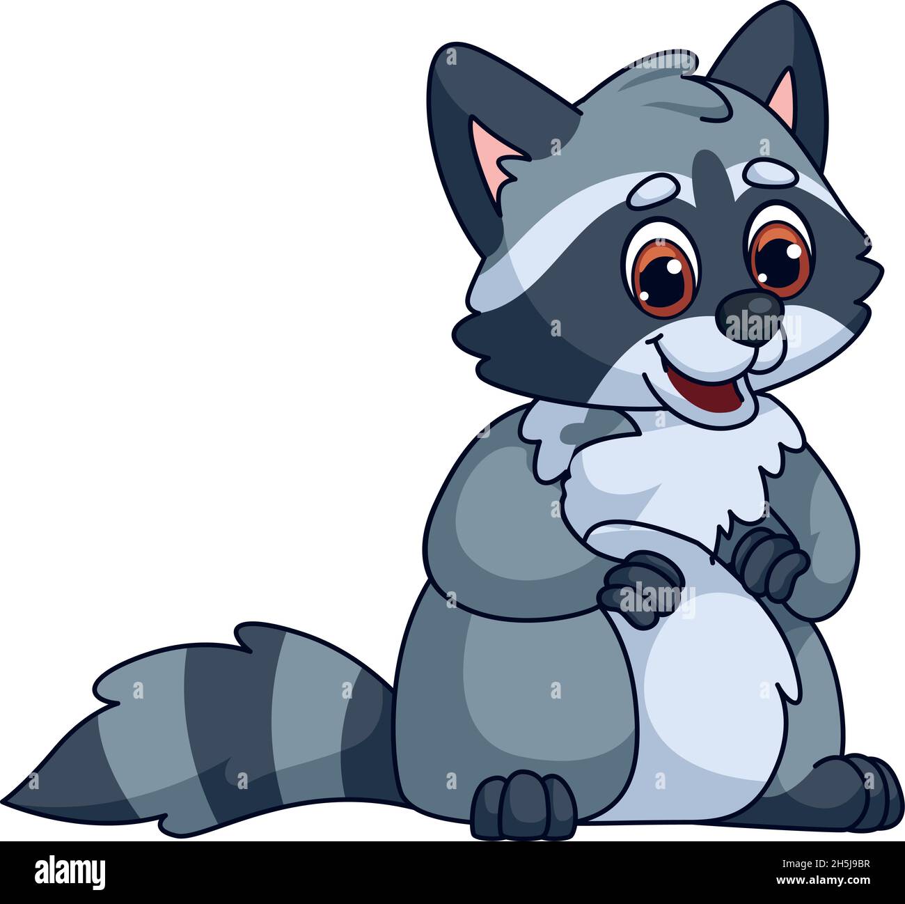 Striped raccoon Stock Vector Images - Alamy