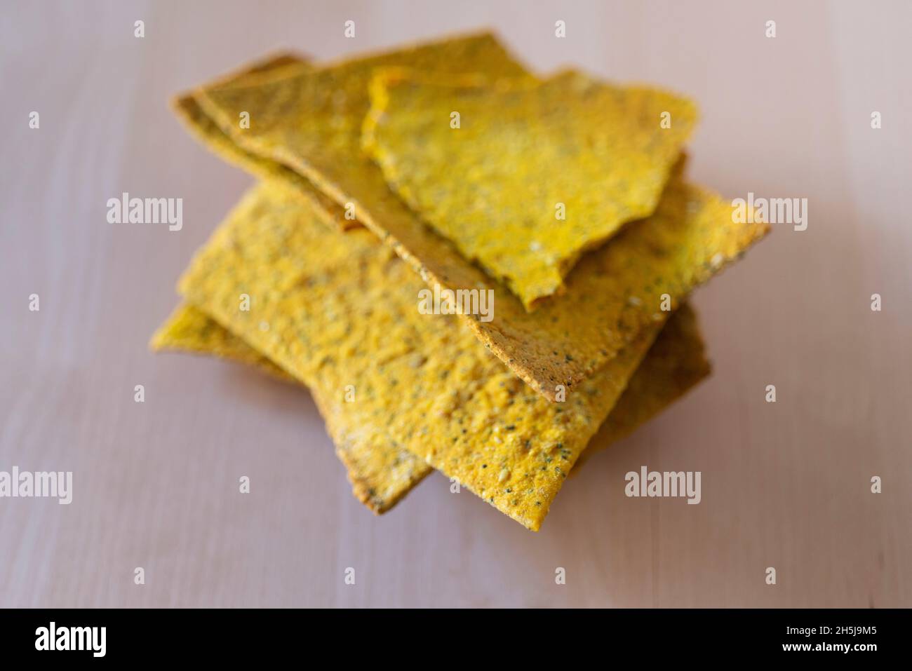 Crispy Curcuma Bread with Seed Stock Photo - Alamy