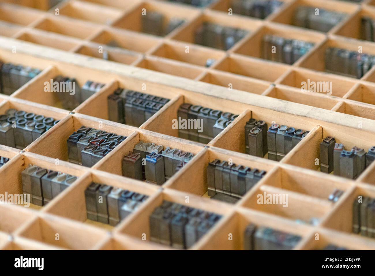Alphabet Letter Metal Blocks Stock Photo - Alamy