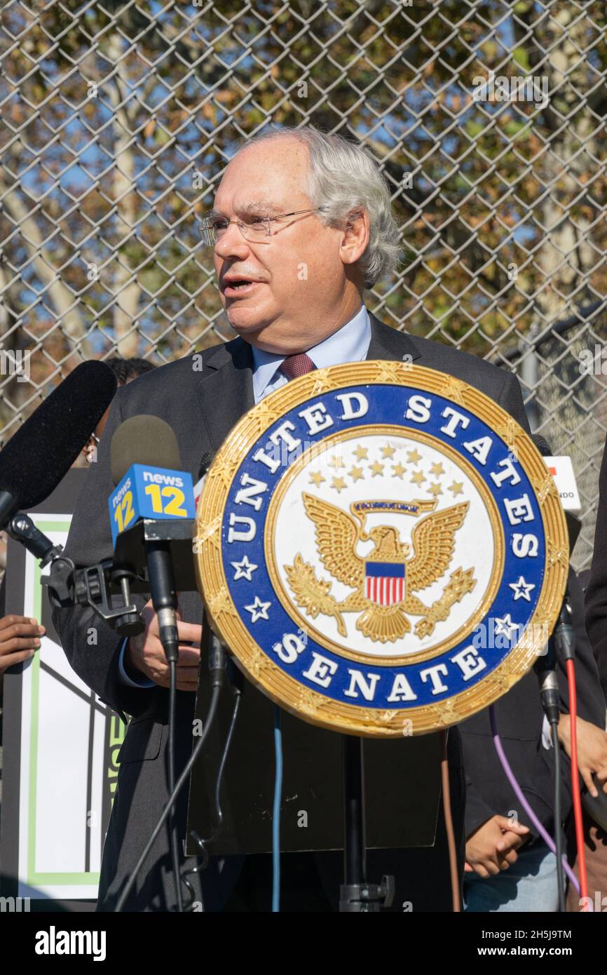 Bronx, New York, USA. 9th Nov, 2021. Senator Chuck Schumer and other ...