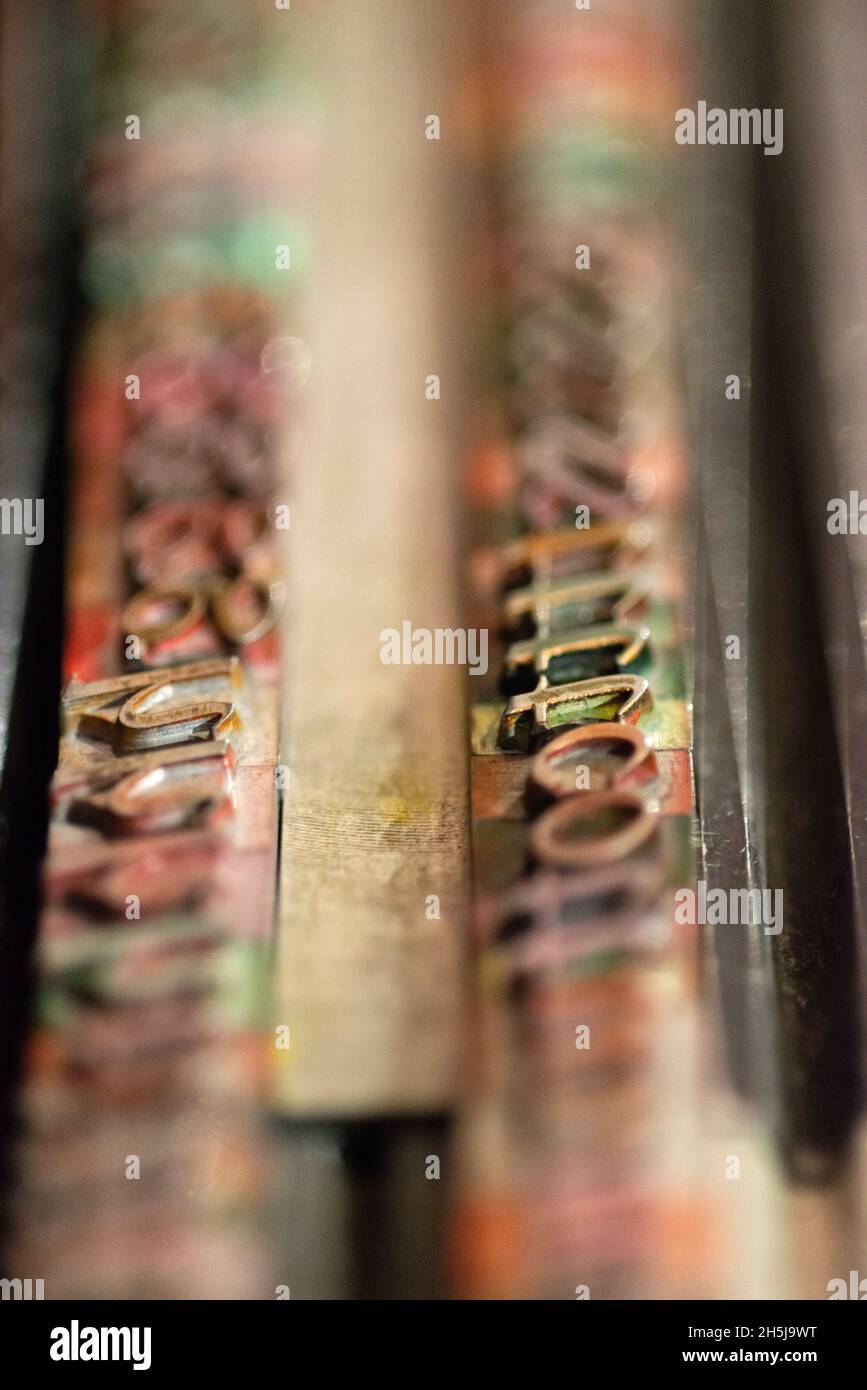 Alphabet Letter Metal Blocks Stock Photo - Alamy