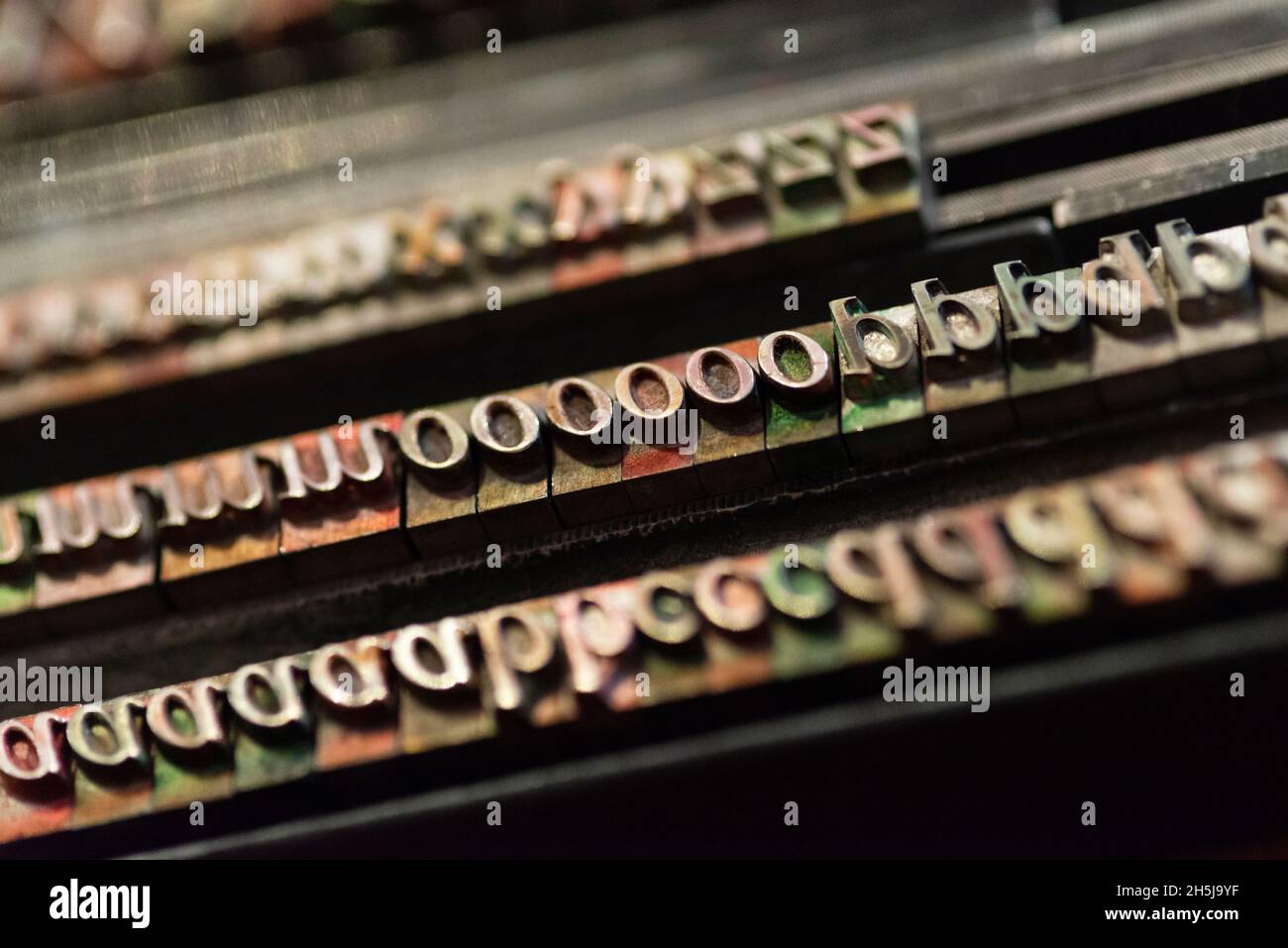 Alphabet Letter Metal Blocks Stock Photo - Alamy