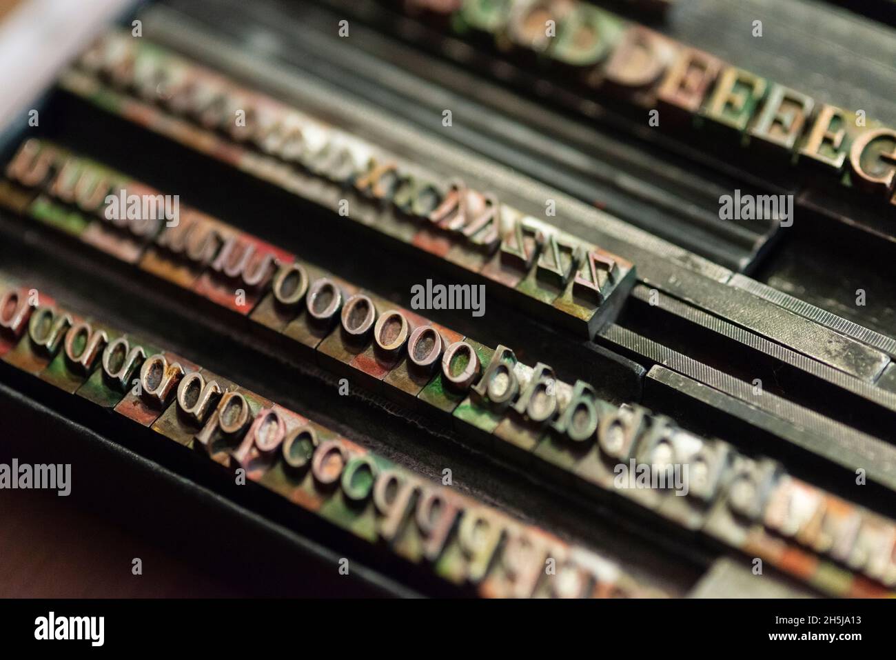 Alphabet Letter Metal Blocks Stock Photo - Alamy