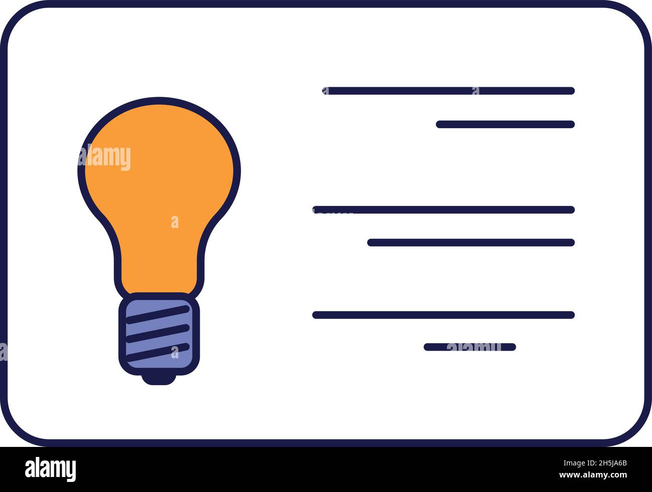 Tip icon. Information box with light bulb. Interface element Stock ...