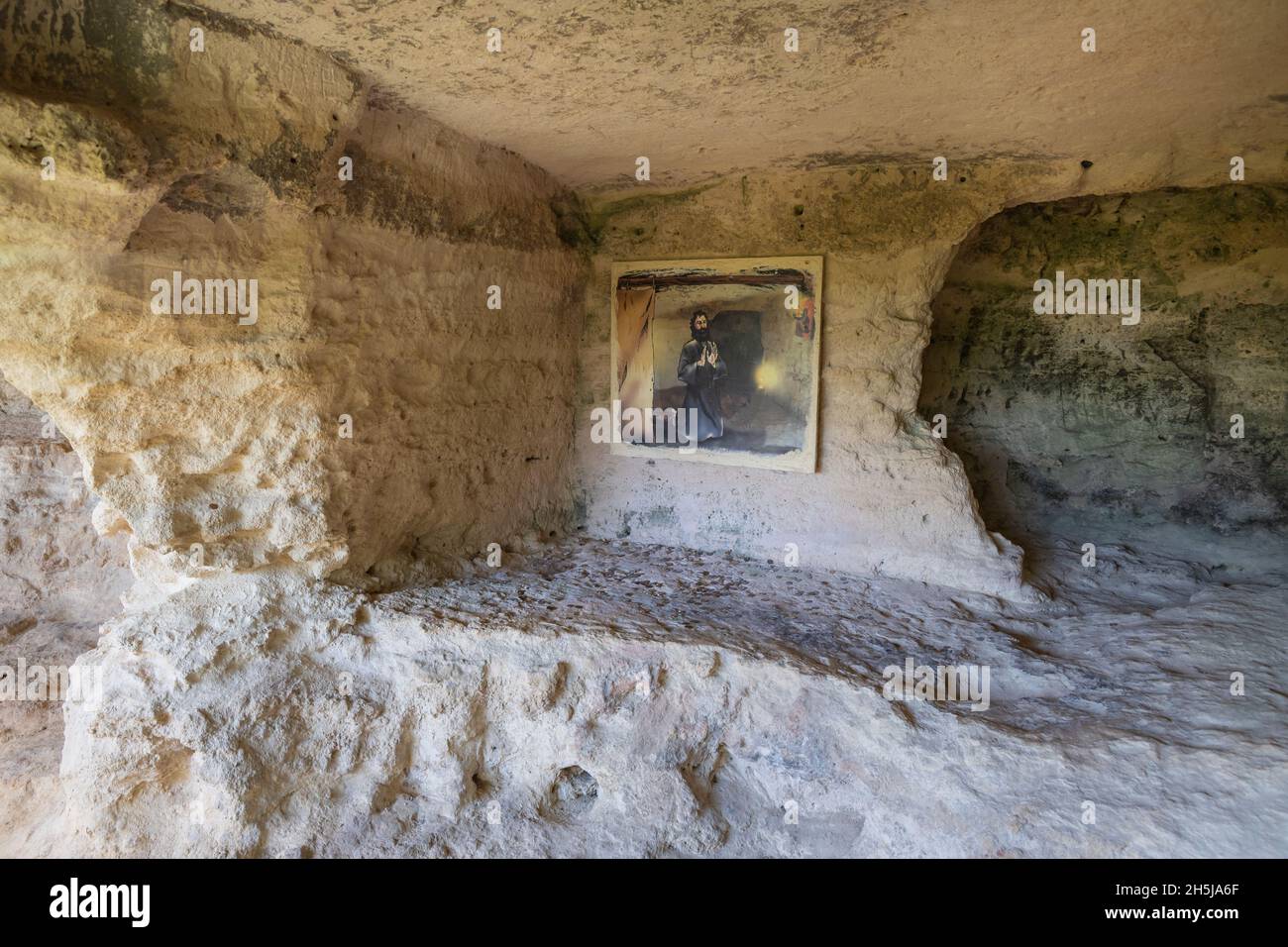 One of the caves of Aladzha Monastery medieval Orthodox Christian cave ...