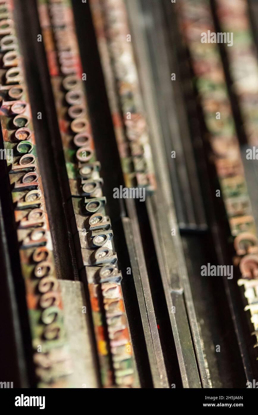 Alphabet Letter Metal Blocks Stock Photo - Alamy