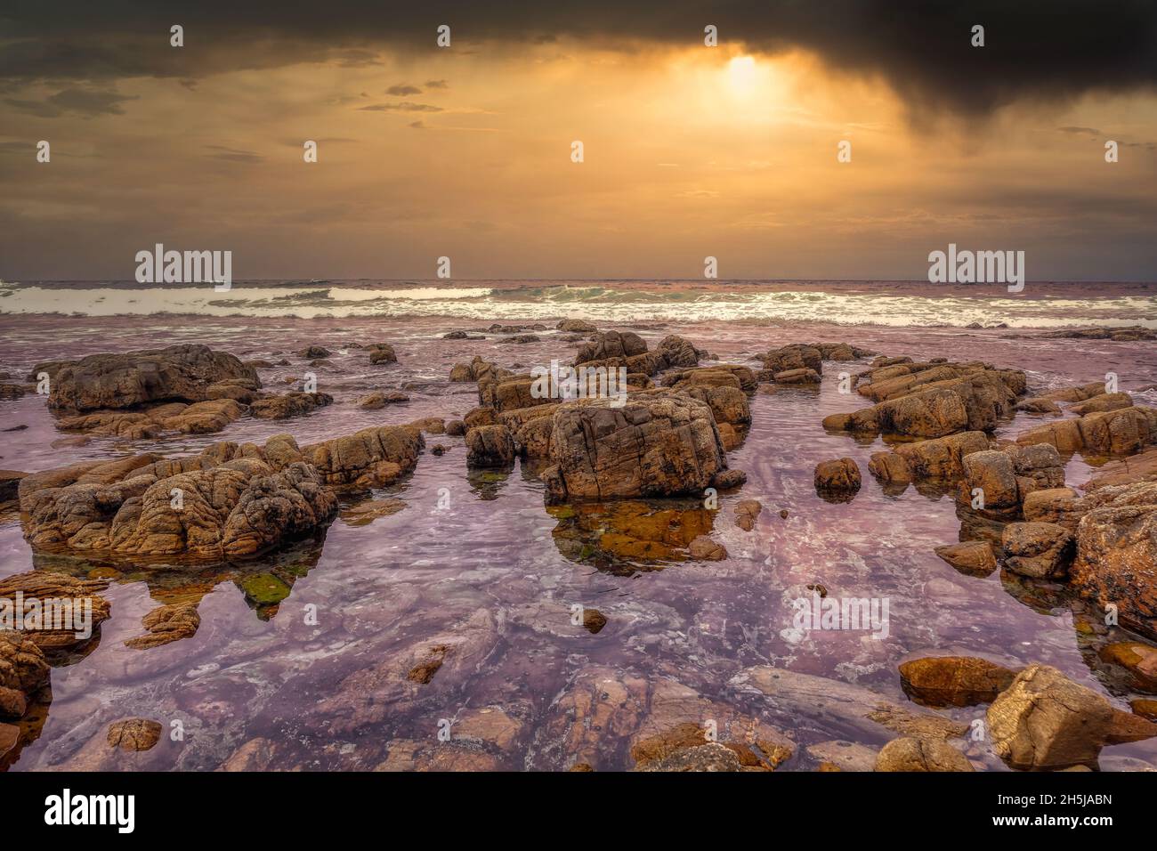 South Africa - Sea, Rocks and Clouds - Seascape at Skulpies Bay - part ...