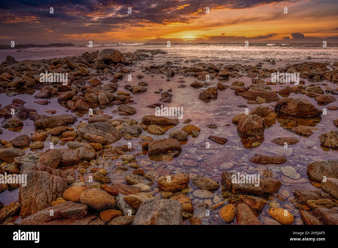 South Africa - Sea, Rocks and Clouds - Seascape at Jongensbaai - part ...