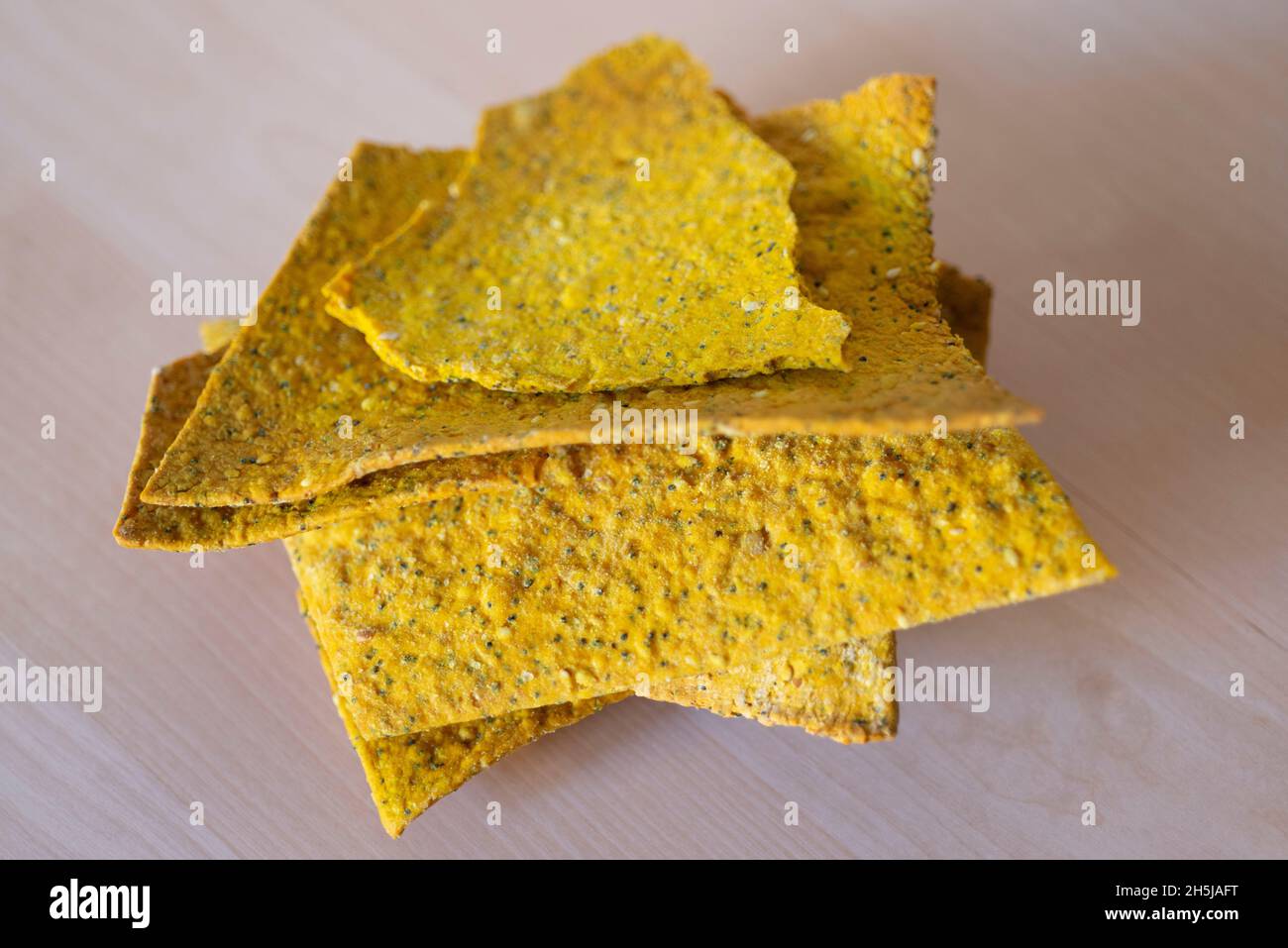 Crispy Curcuma Bread with Seed Stock Photo - Alamy