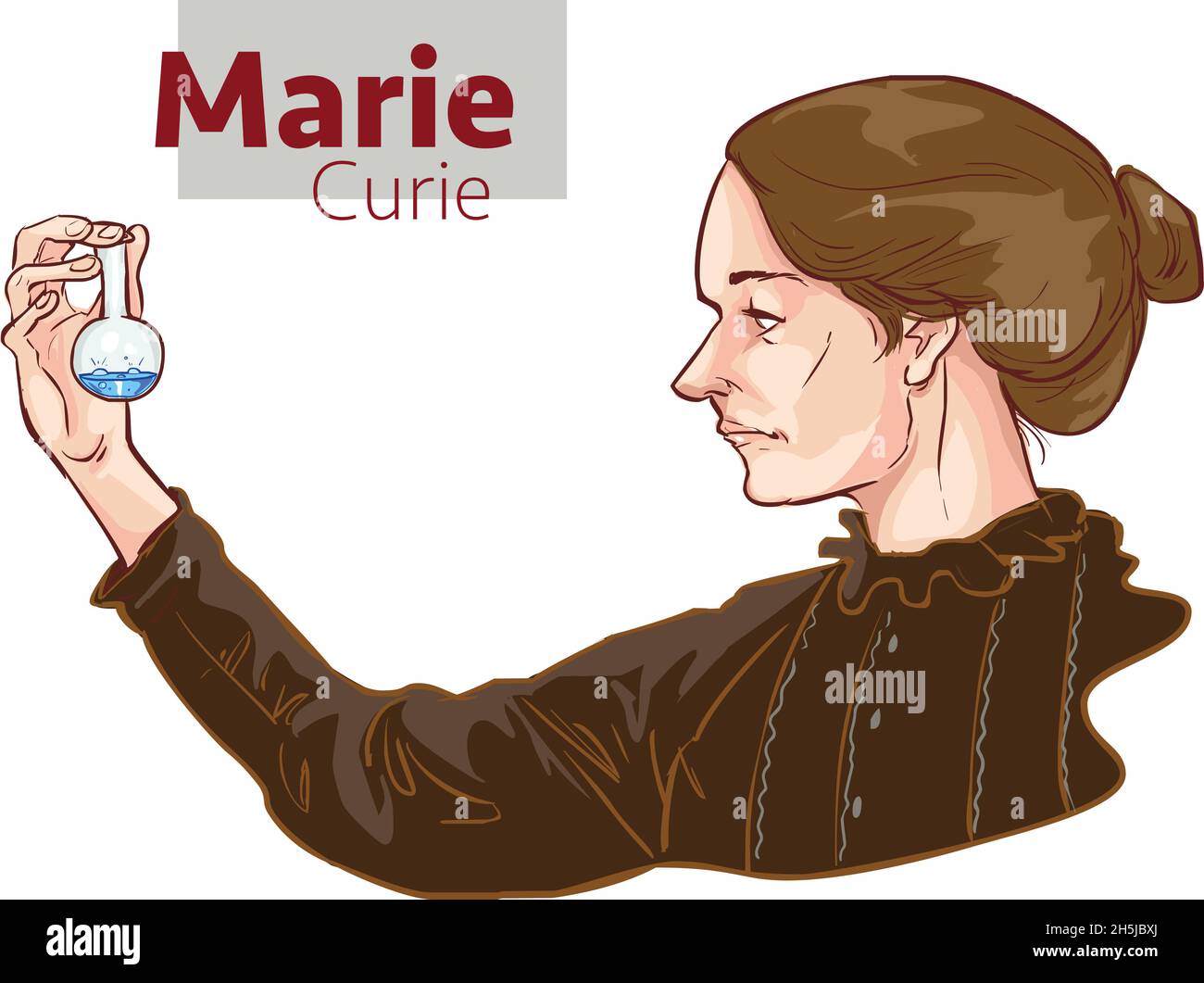 Chemist Marie Curie vector illustration Stock Vector Image & Art - Alamy