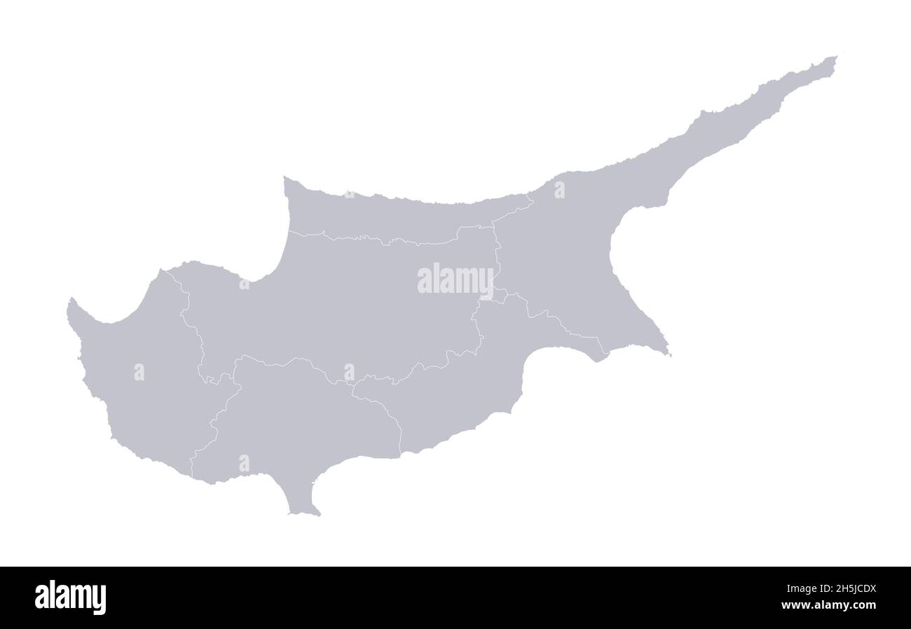 Infographics of Cyprus map, individual regions blank Stock Photo - Alamy