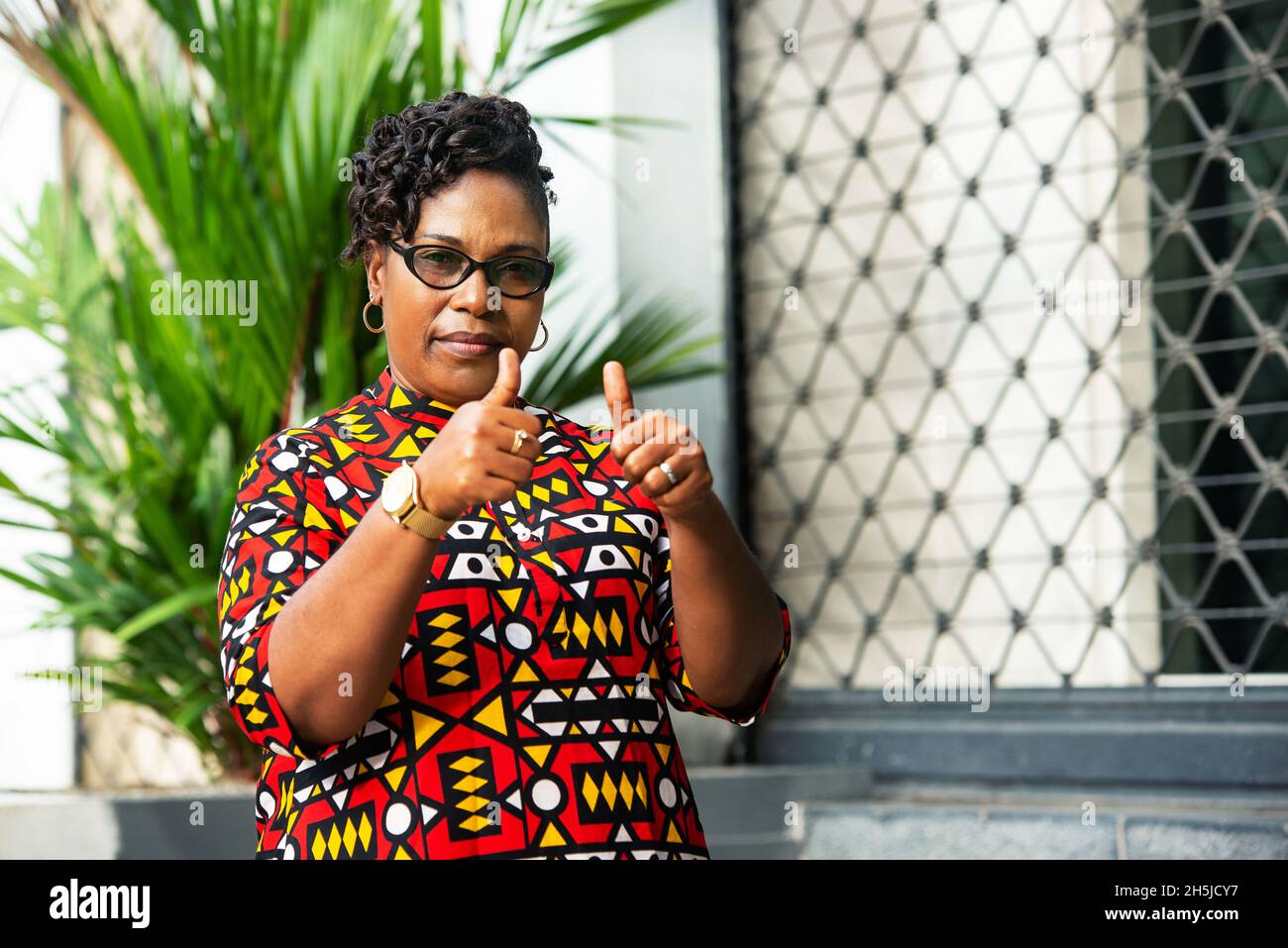 beautiful serious adult businesswoman wearing a traditional loincloth ...