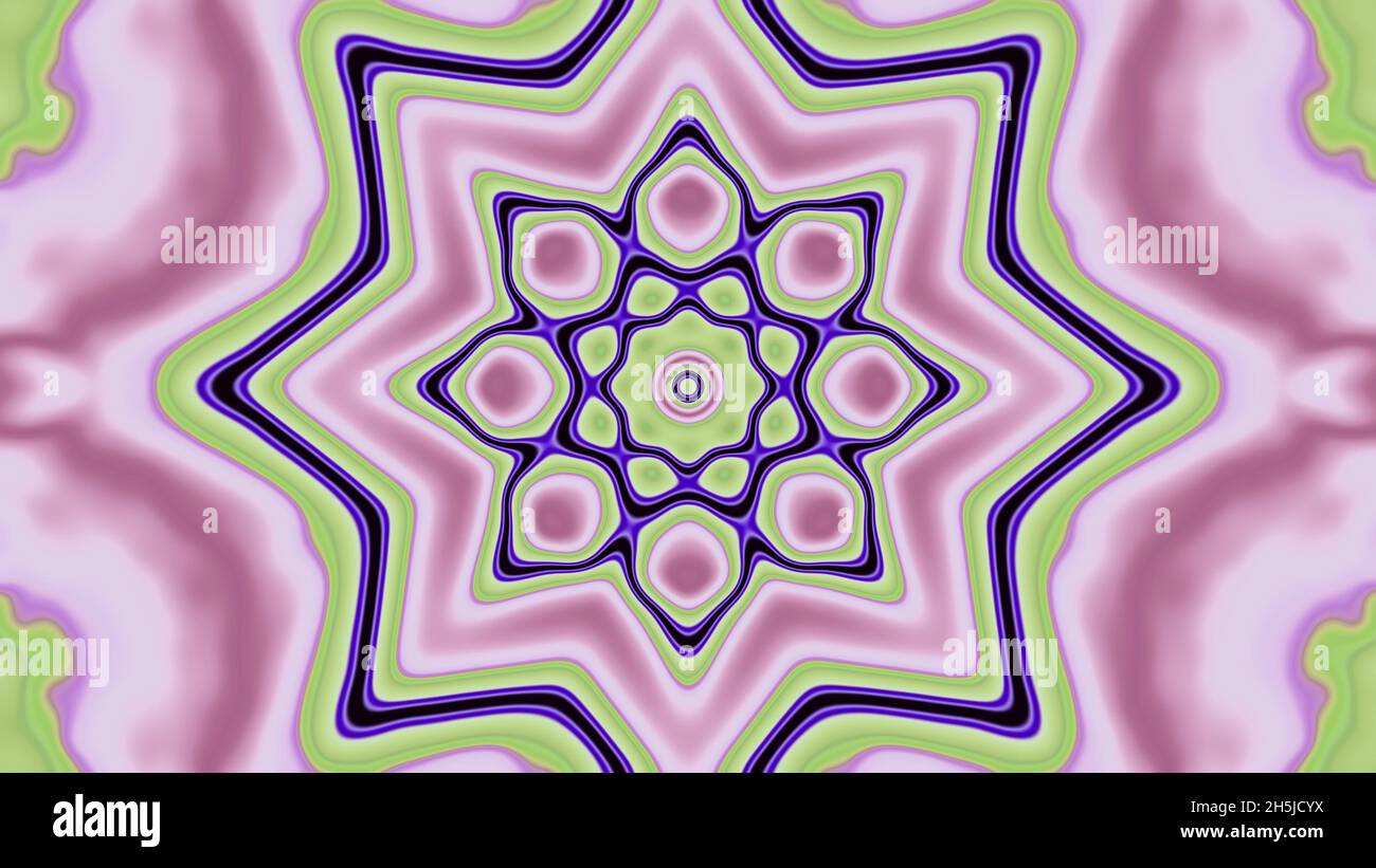 Star shaped psychedelic ornament 4K UHD 3D illustration Stock Photo - Alamy