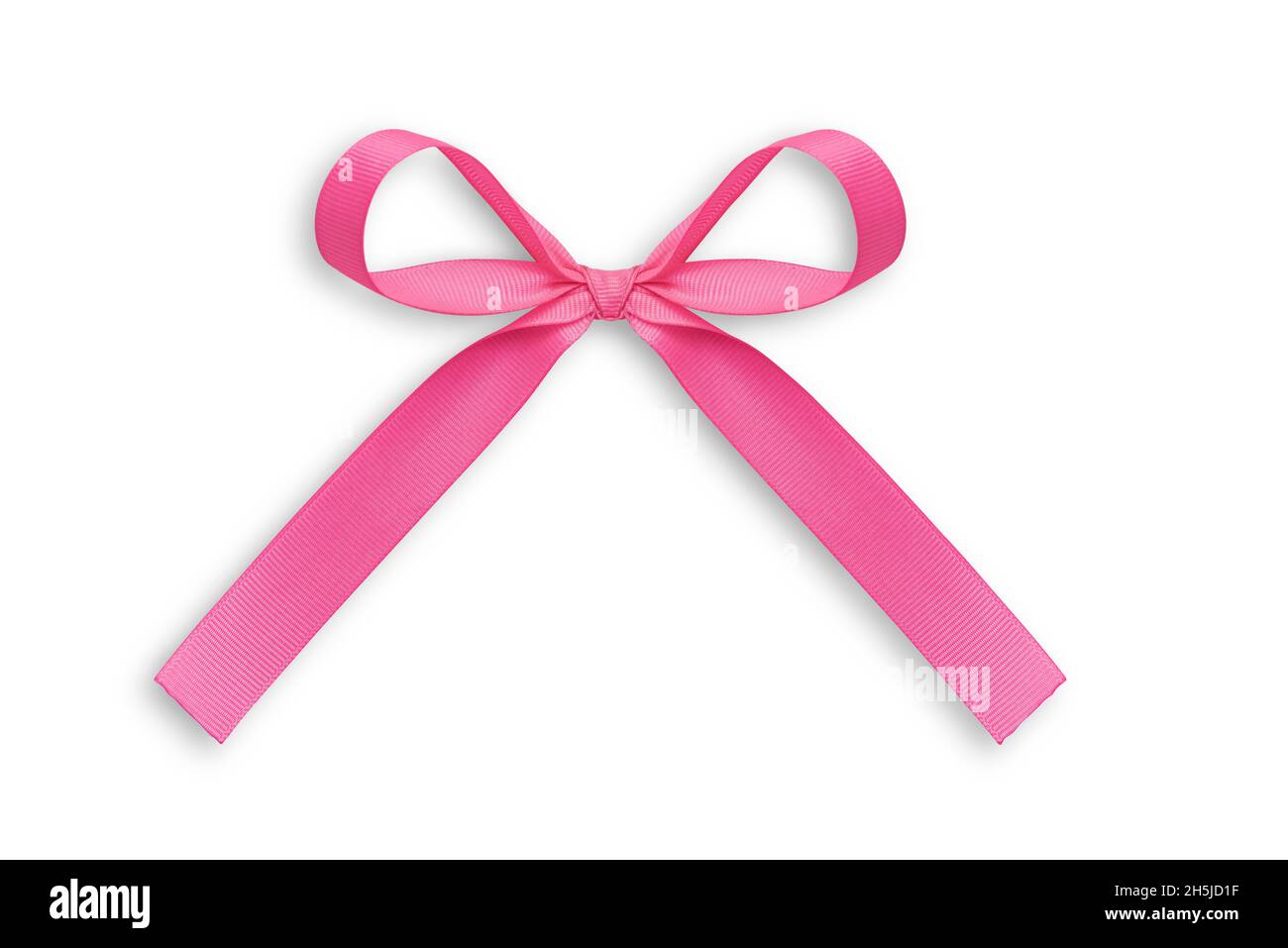 Pink ribbon isolated over white background Stock Photo - Alamy
