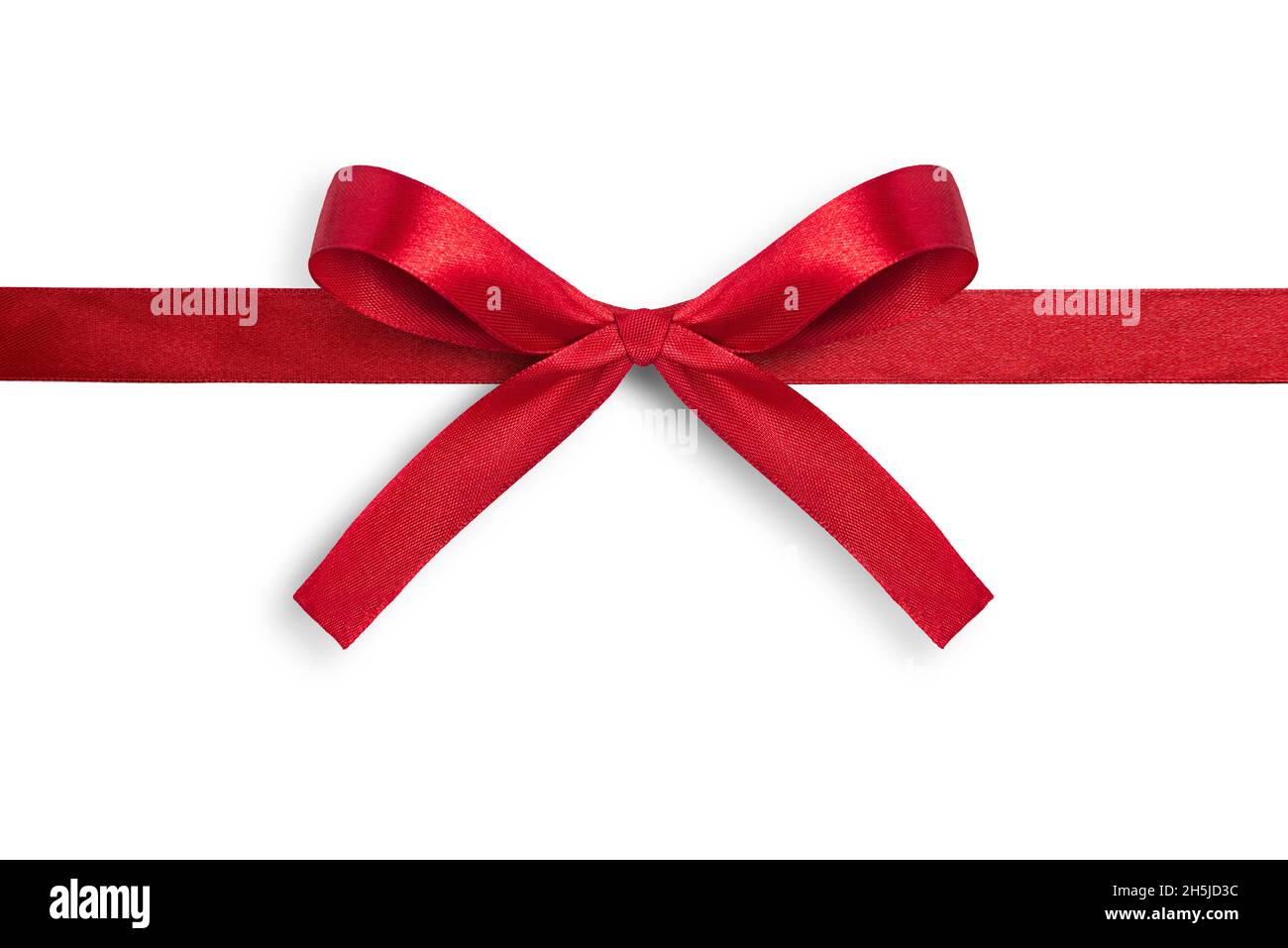 Red ribbon isolated over white background Stock Photo - Alamy