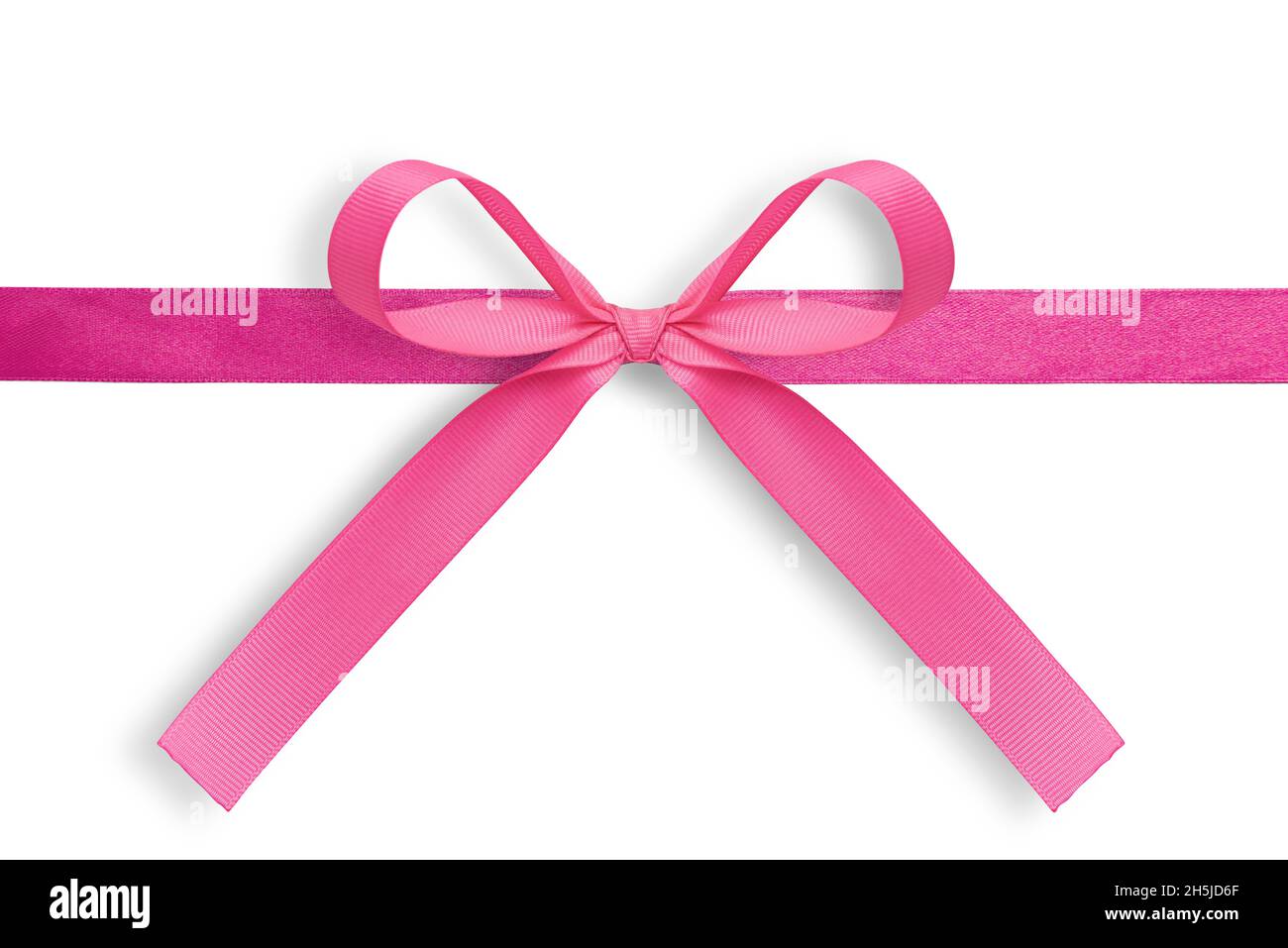 Pink ribbon isolated over white background Stock Photo - Alamy