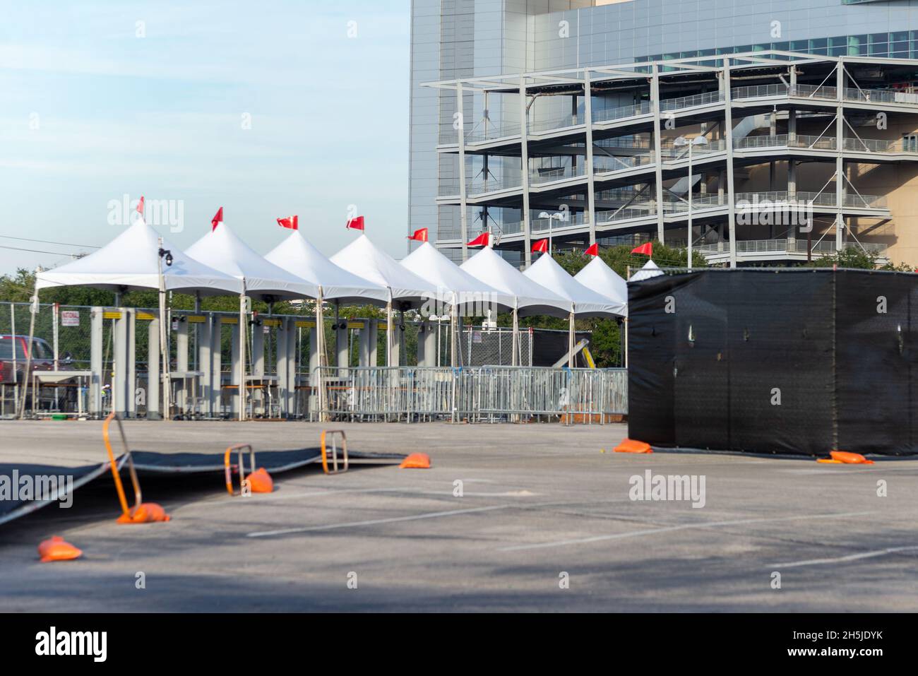Houston, USA. 09th Nov, 2021. The decorated entrance to Astroworld ...