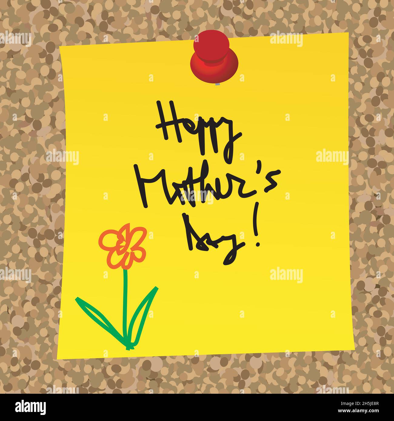 Happy mothers day sticky note hi-res stock photography and images - Alamy