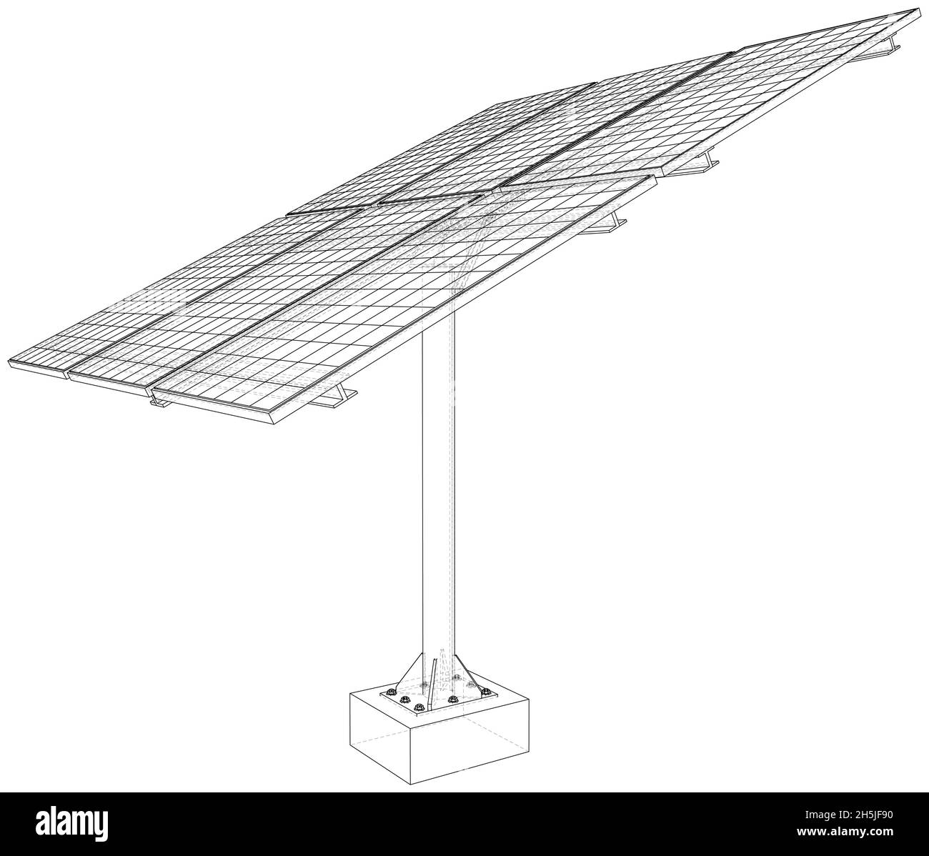 Solar Panel Concept. Vector rendering of 3d Stock Vector Image & Art ...