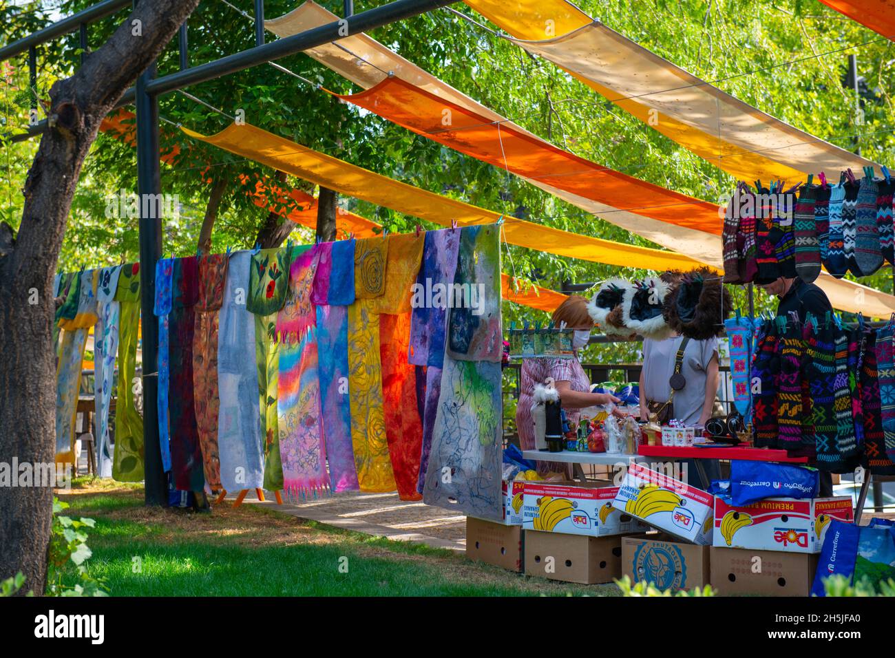 colorful fair in the park in Tbilisi Stock Photo - Alamy