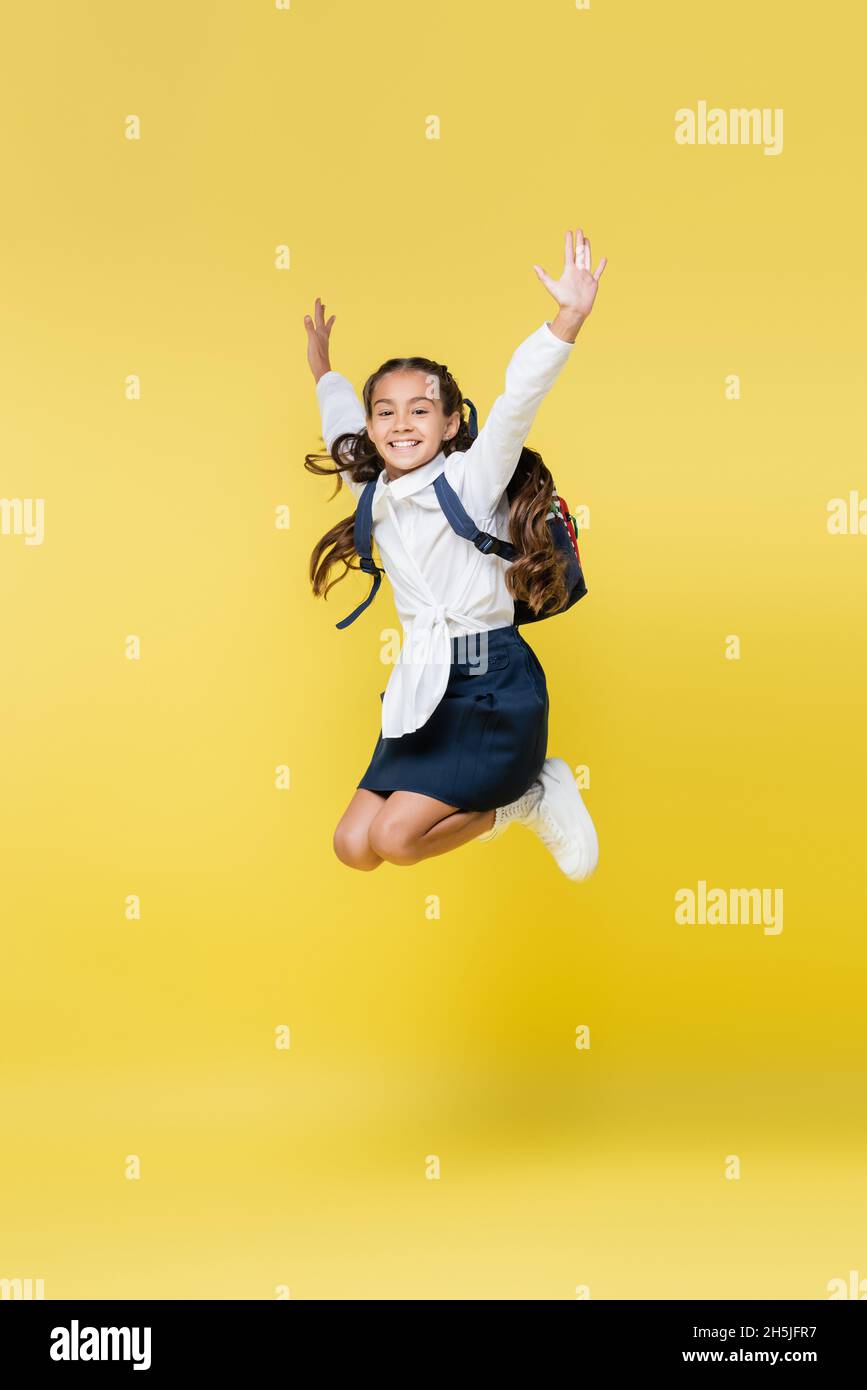 Kid jumping indoors hi-res stock photography and images - Alamy