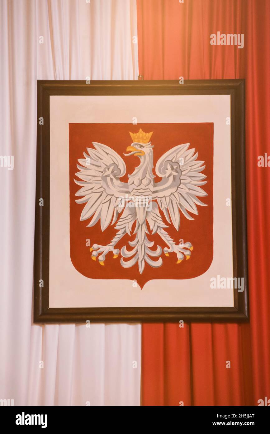 Polish national emblem. The emblem of the republic of Poland Stock ...