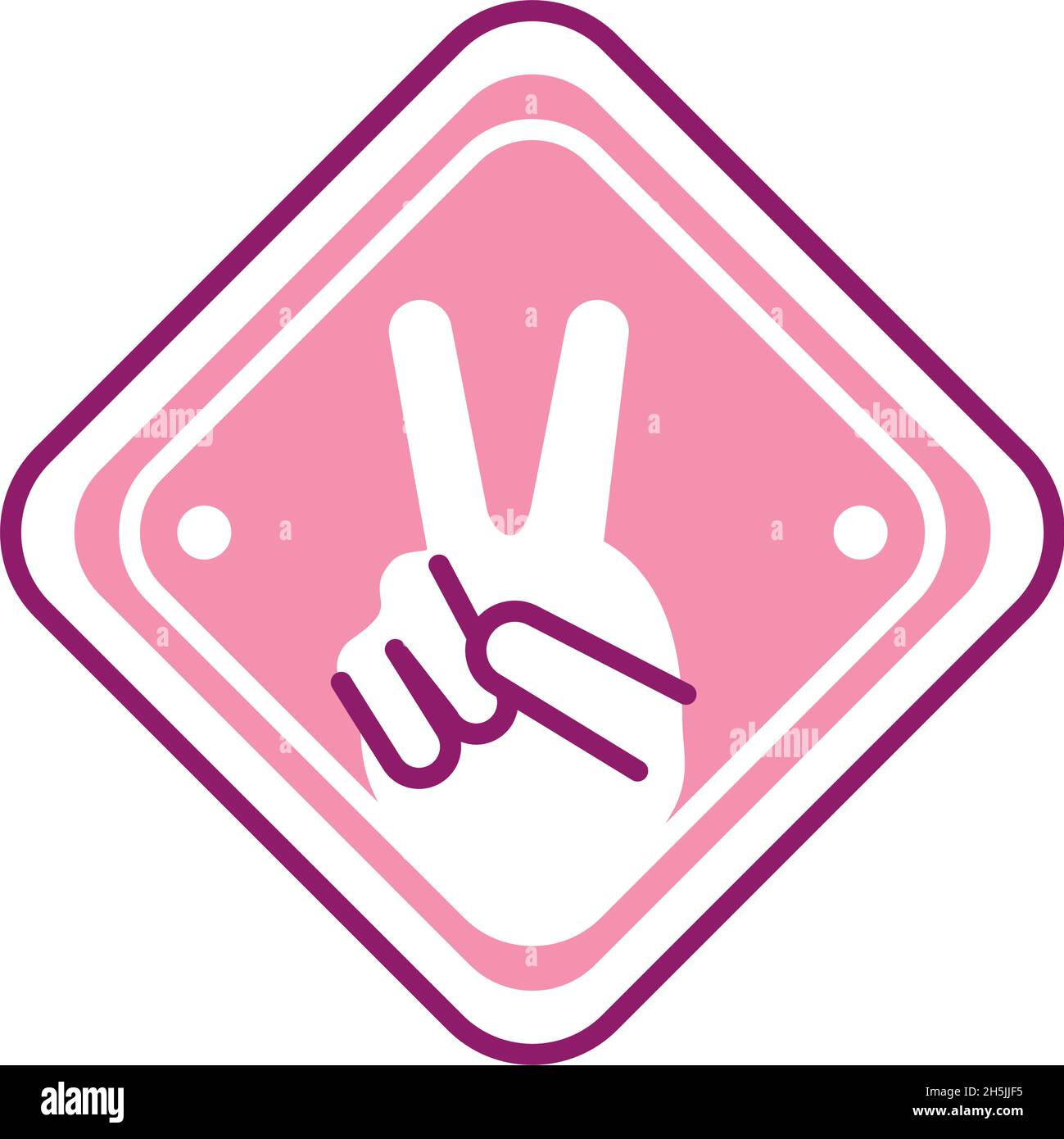rabbit hand in sign Stock Vector Image & Art - Alamy