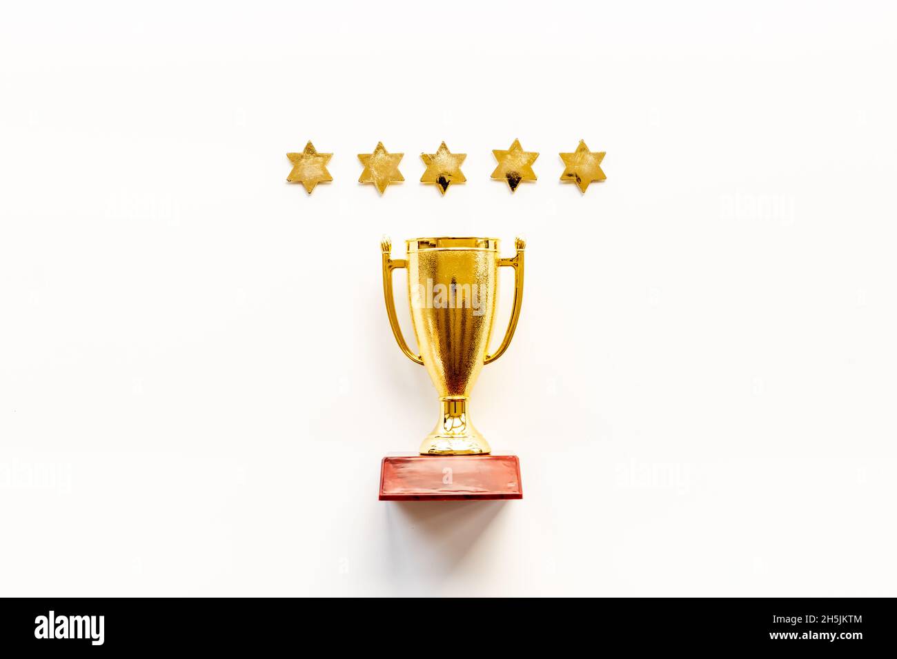 Best of the best - five stars rating and winner trophy cup for winner ...