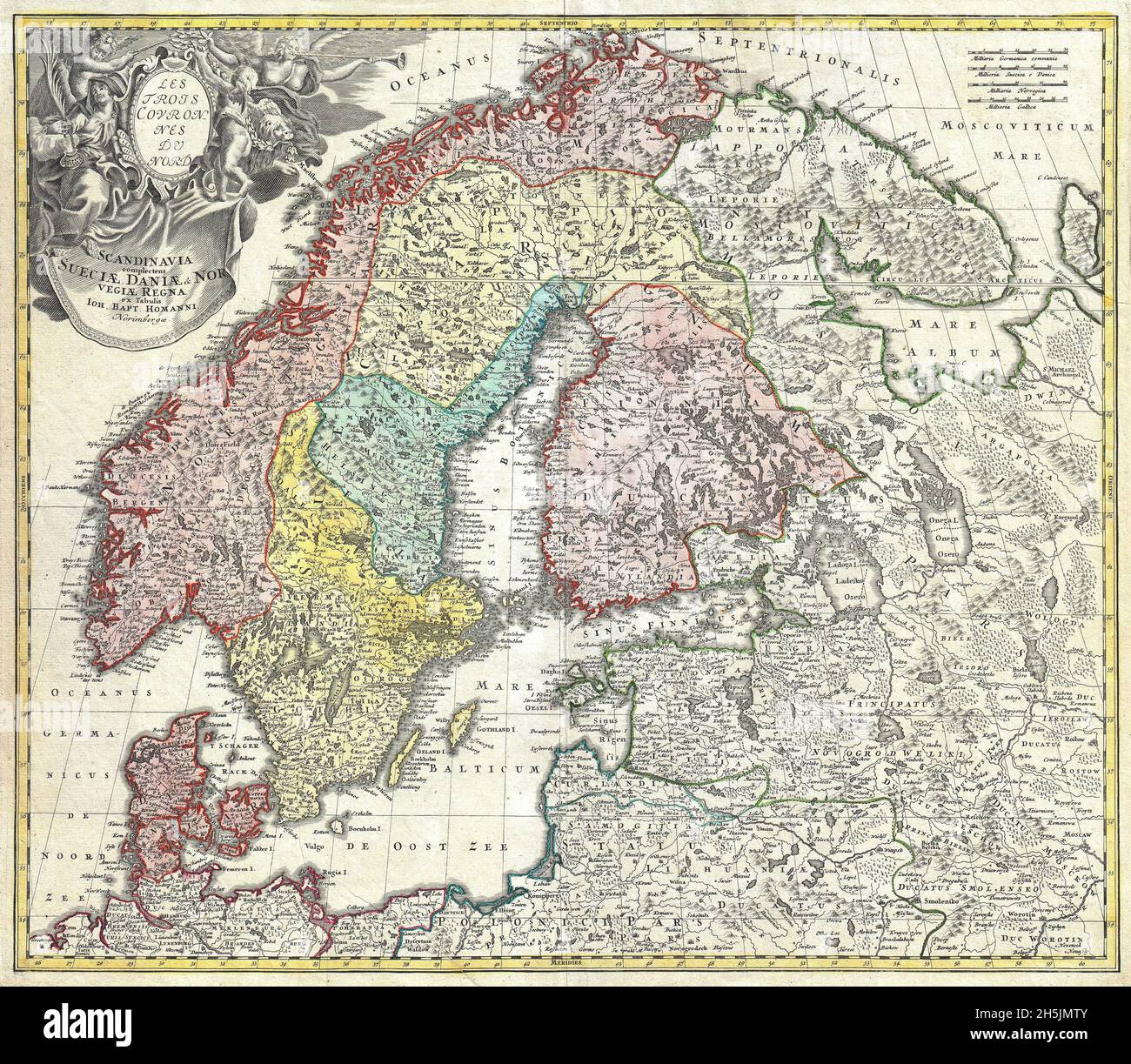 Old map of sweden and denmark hi-res stock photography and images - Alamy